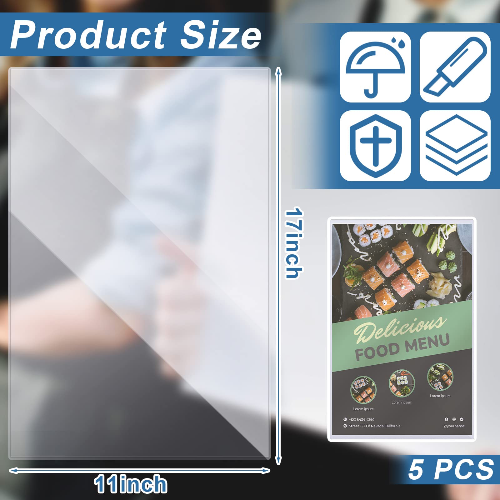 Poster Paper 5-Pack 9x12 Inch Rigid Plastic Sheet Protectors - Top ...