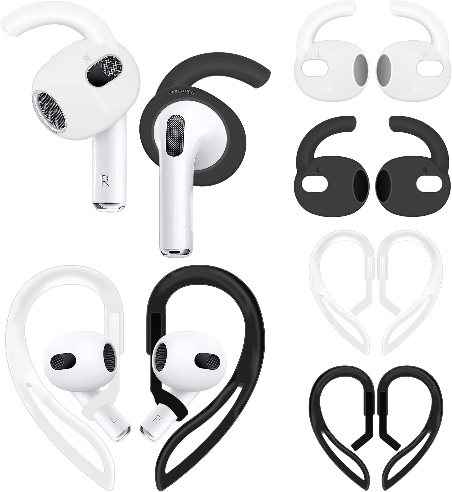 Amazon.com: AirPods Ear Hooks Compatible with Apple AirPods 1, 2, 3, 4 ...