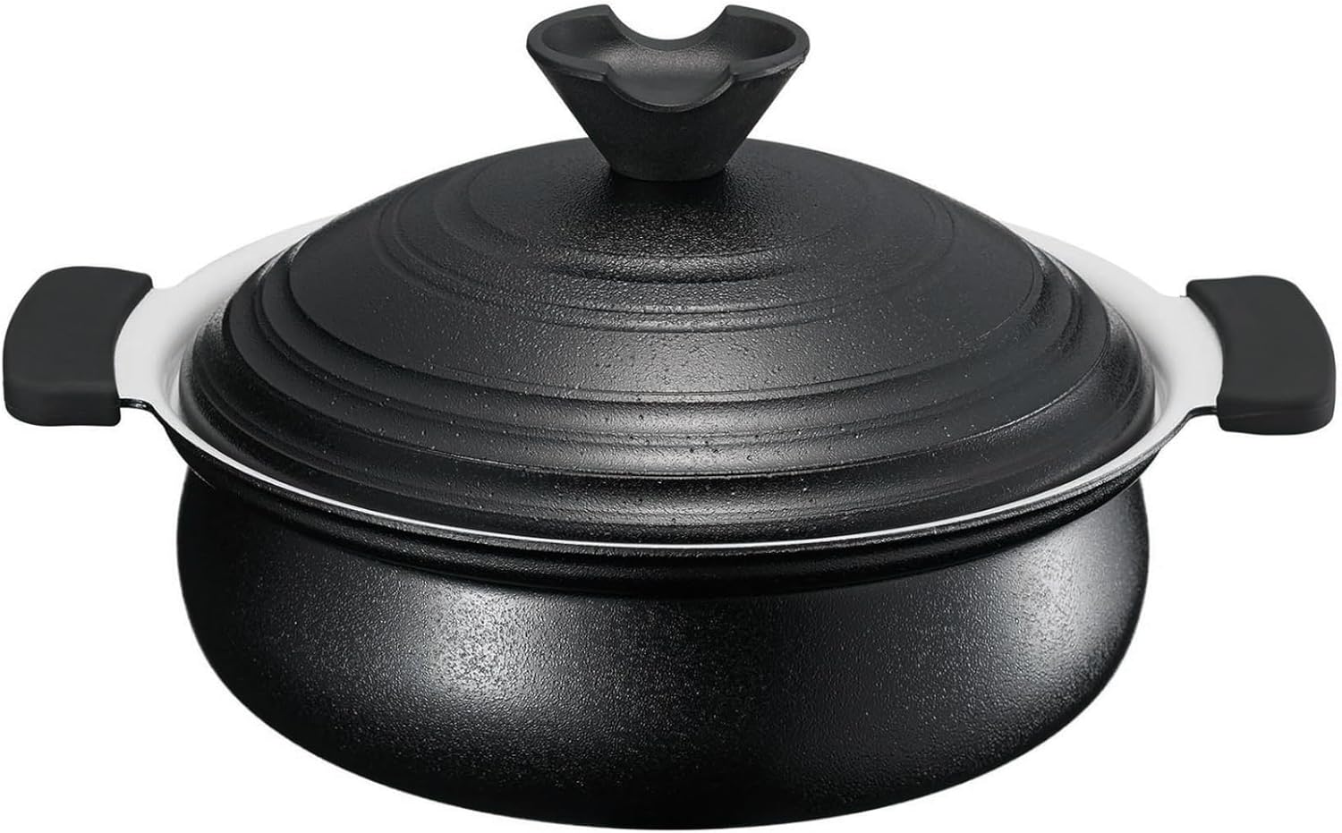 Amazon.co.jp: カクセー(Kakusee) 卓上鍋 18cm 1~2人用 両手鍋 ガスコンロ HI対応 セラミックコーティング 焦げつきにくい たっぷり入る 軽量 和モダンデザイン ...