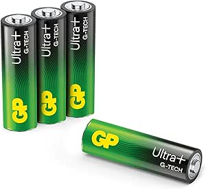 Amazon.com: AA Battery GP Alkaline Ultra Plus 1.5 V Pack de 4 : Salud y ...