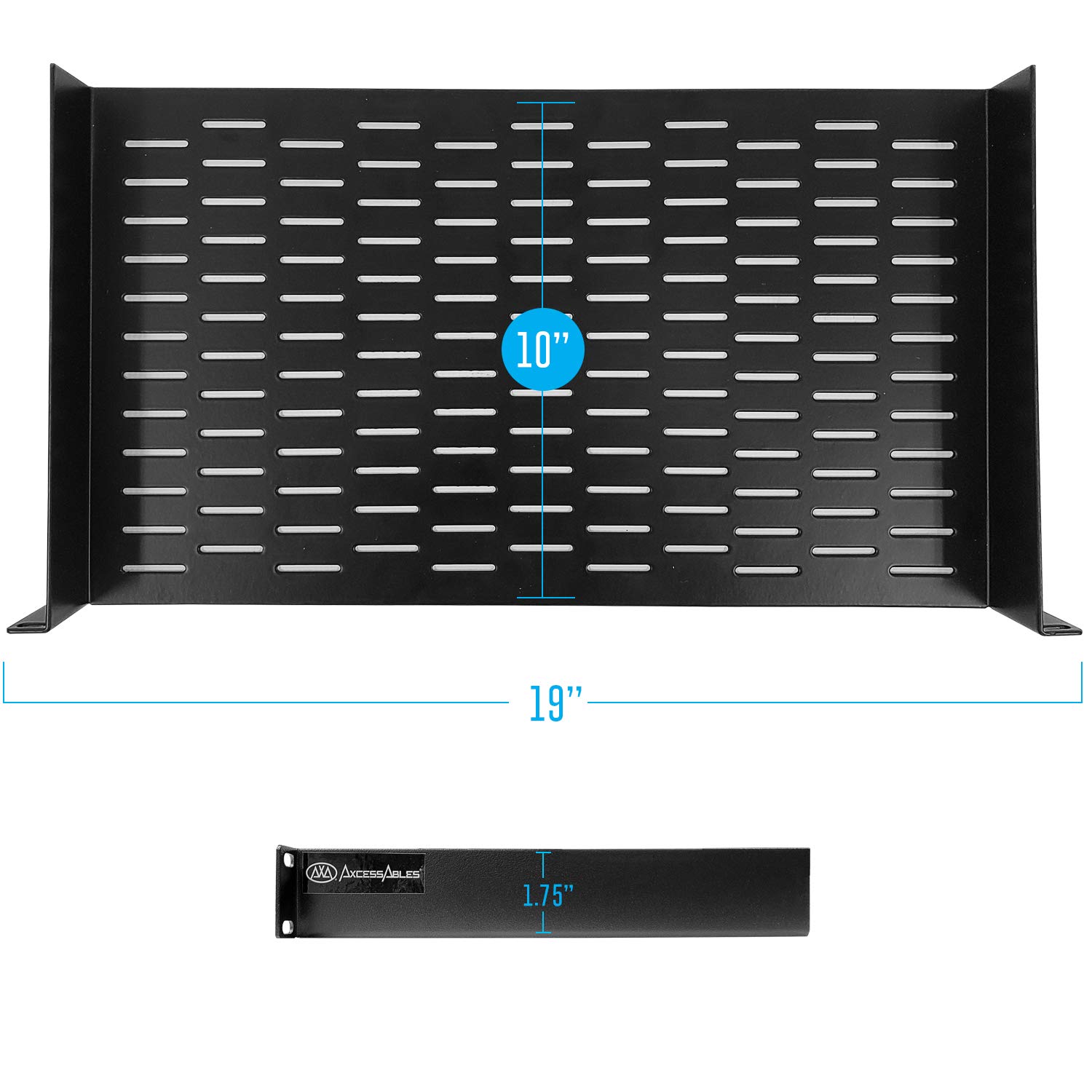 Snapklik.com : AxcessAbles1U Vented AV Cantilever Rack Shelf For 19 ...