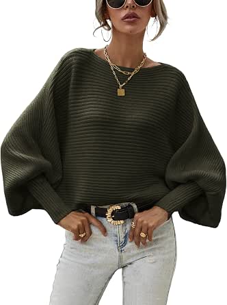ROYUNA Oversized Sweaters for Women Fall and Winter 2022 Cute Pullover ...