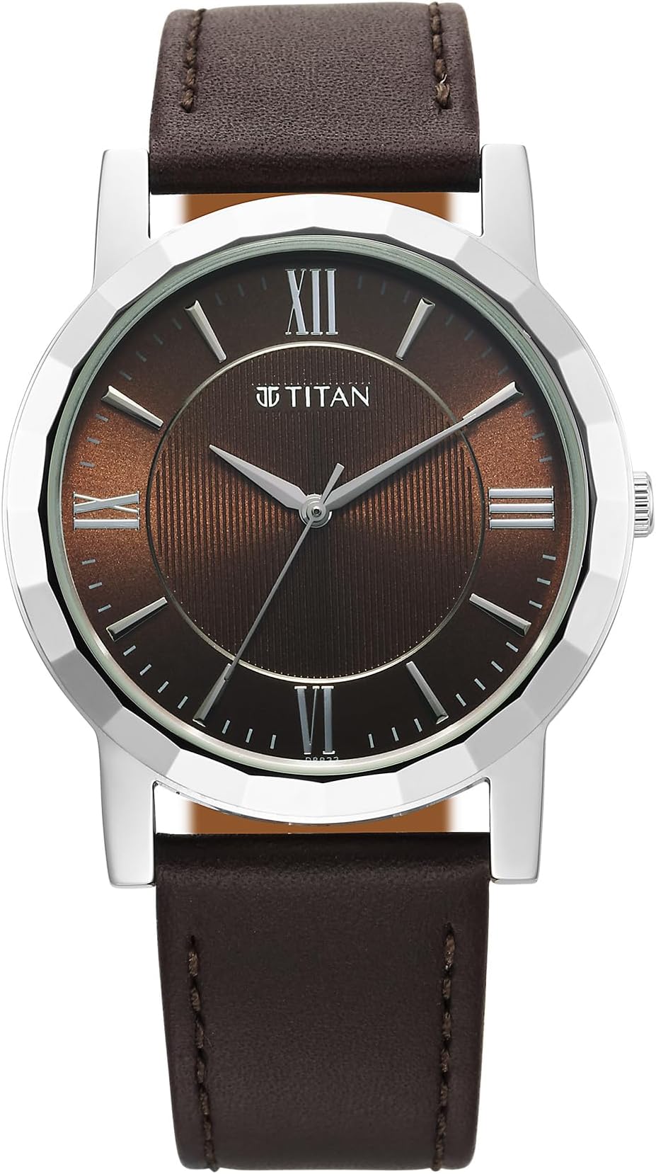 Titan Karishma Silver Dial Analog Leather Strap watch for Men ...