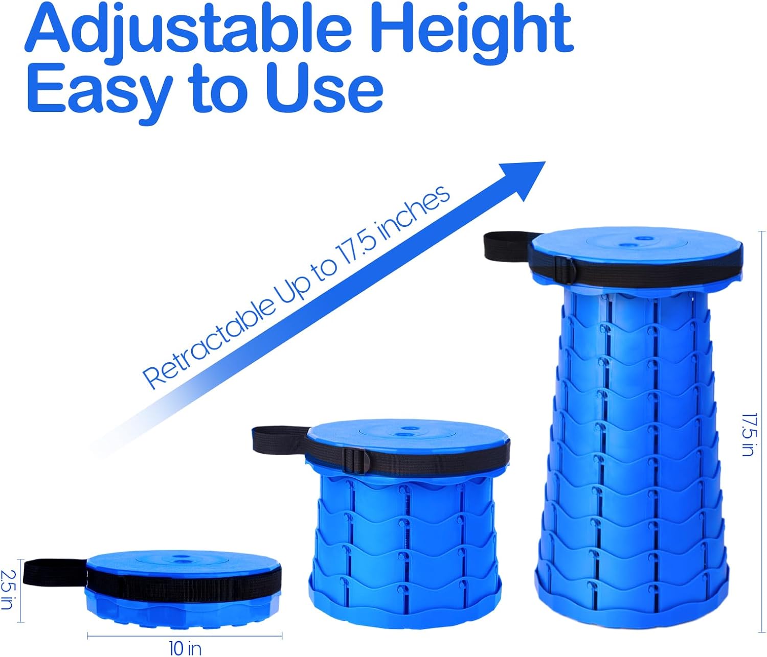 Taburete plegable retráctil portátil, ligero, plegable, plegable ...