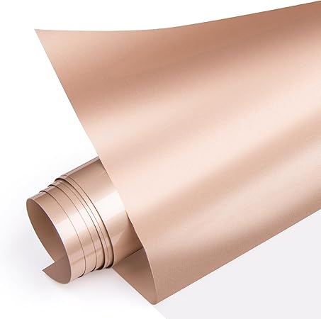 Amazon.com: Rose Gold Heat Transfer Vinyl 12' x 5ft Easy to Weed Rose ...