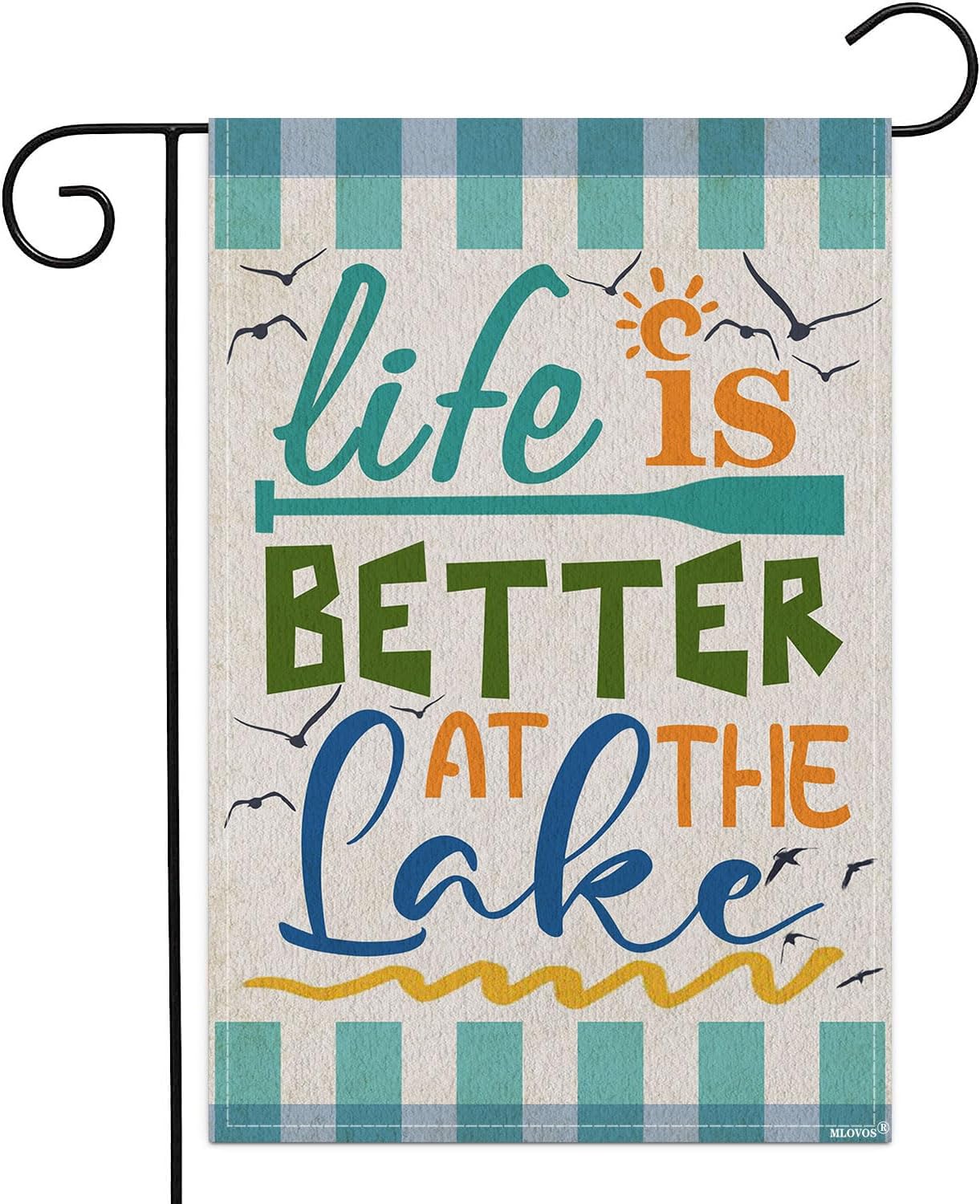 Amazon.com : Funny Garden Flag Life Is Better At The Lake Garden Flags ...