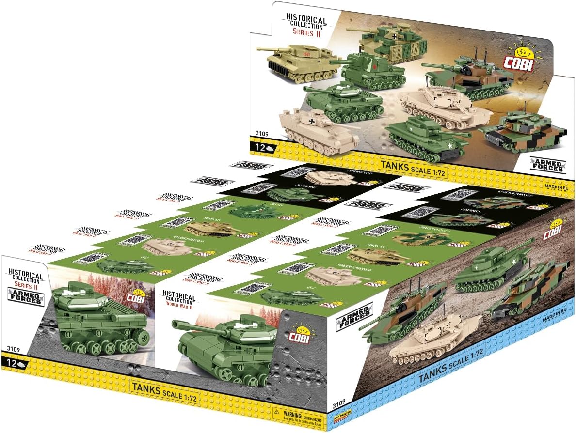 Amazon.com: COBI Armed Forces CDU - 12 Tanks, Scale 1:72 Series II ...
