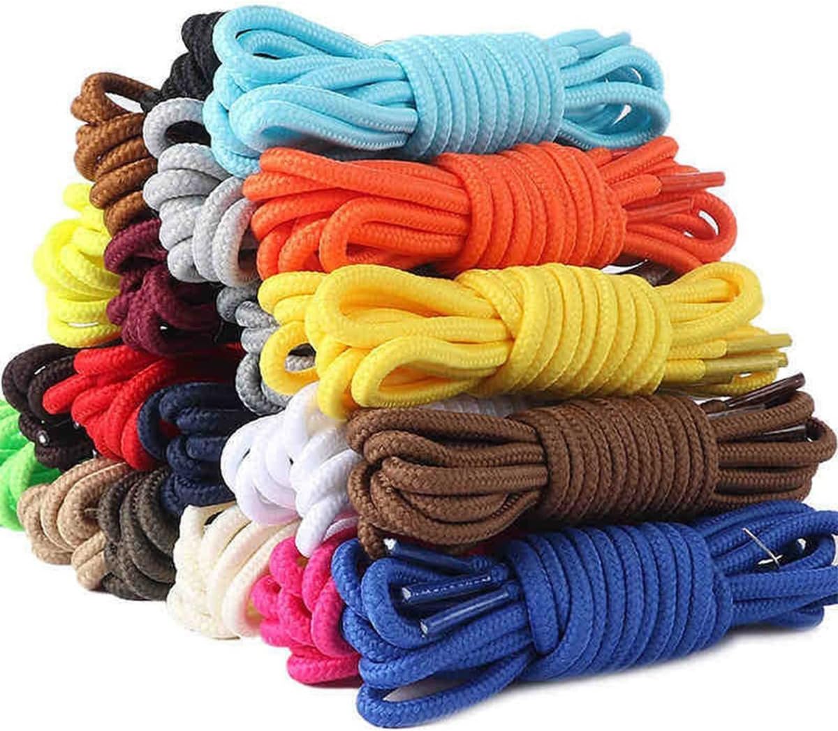 Amazon.com: omlopp 12 Pairs Round Boot Laces Durable Shoelaces for ...