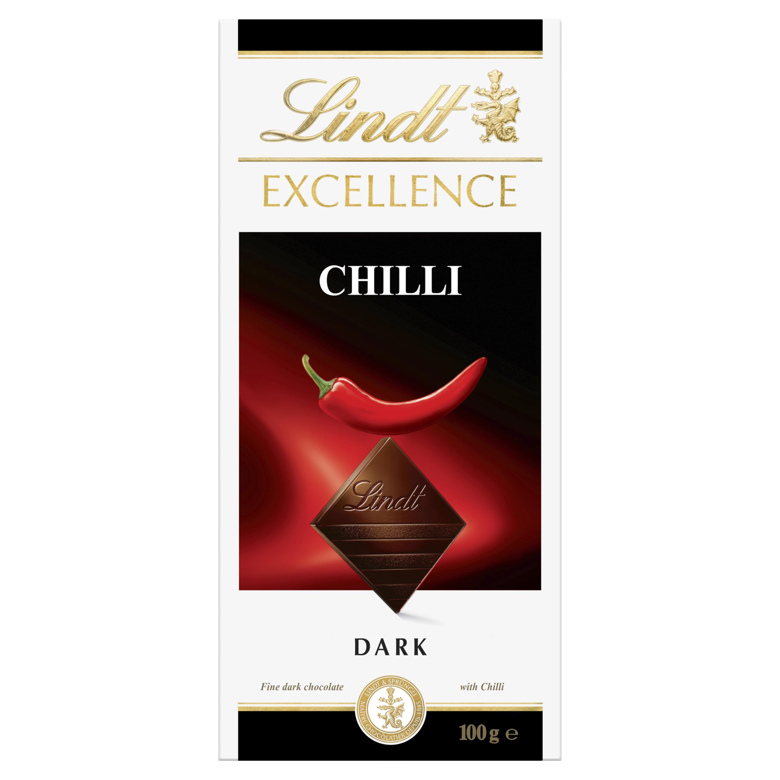 Lindt Excellence Chilli Dark Chocolate Block 100g : Amazon.com.au ...
