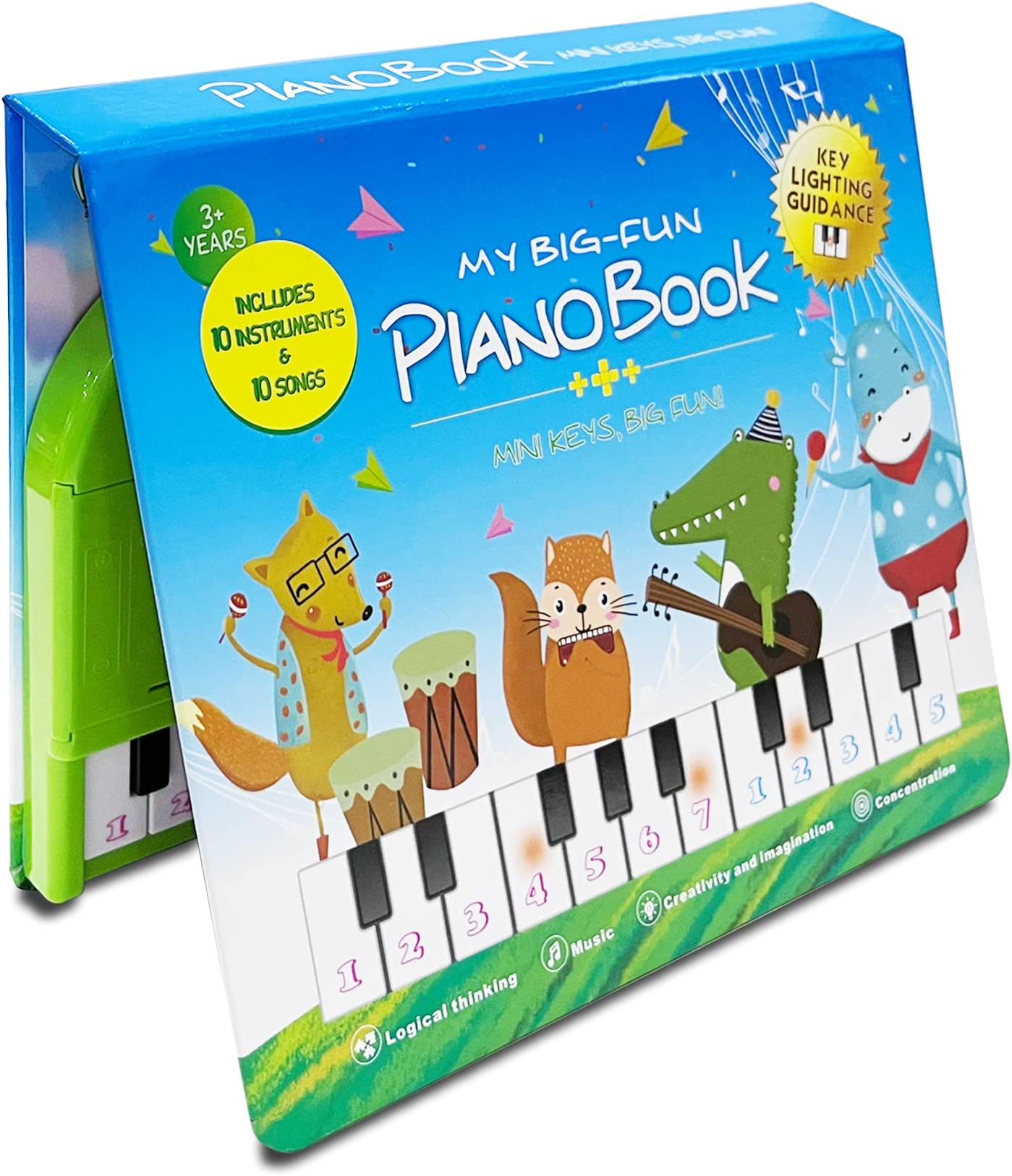 Amazon.com: QMG Rainbow Color Piano and Keyboard Sticker and Kids Piano ...