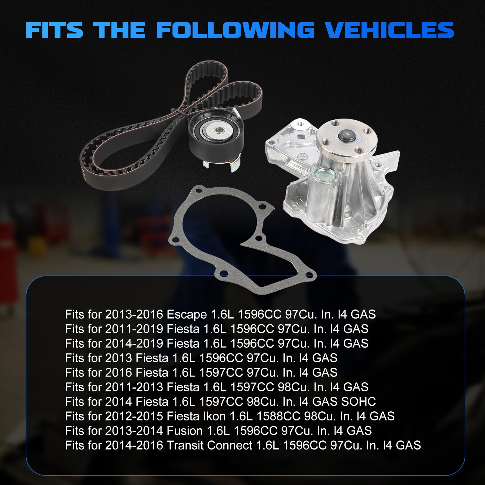 Transit Connect Timing Kit With Water Pump For Ford Fiesta, Escape ...