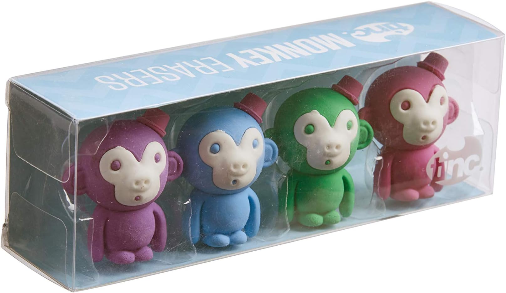 Tinc Monkey Shaped Eraser Set | Fruit Scent | Includes 4 Erasers ...