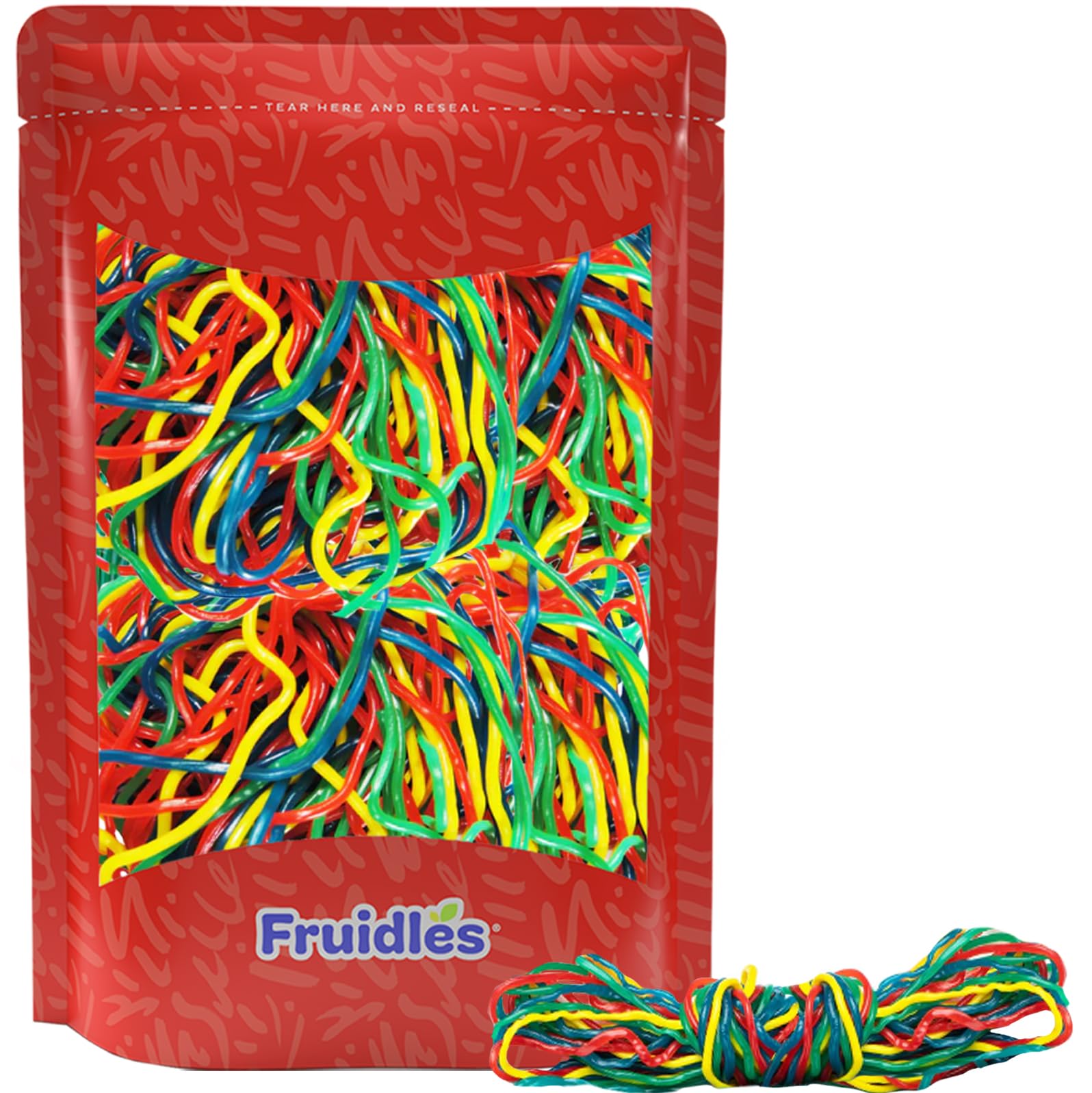 Fruidles Rainbow Licorice Laces Rope String Licorice Candy Gummies Soft ...