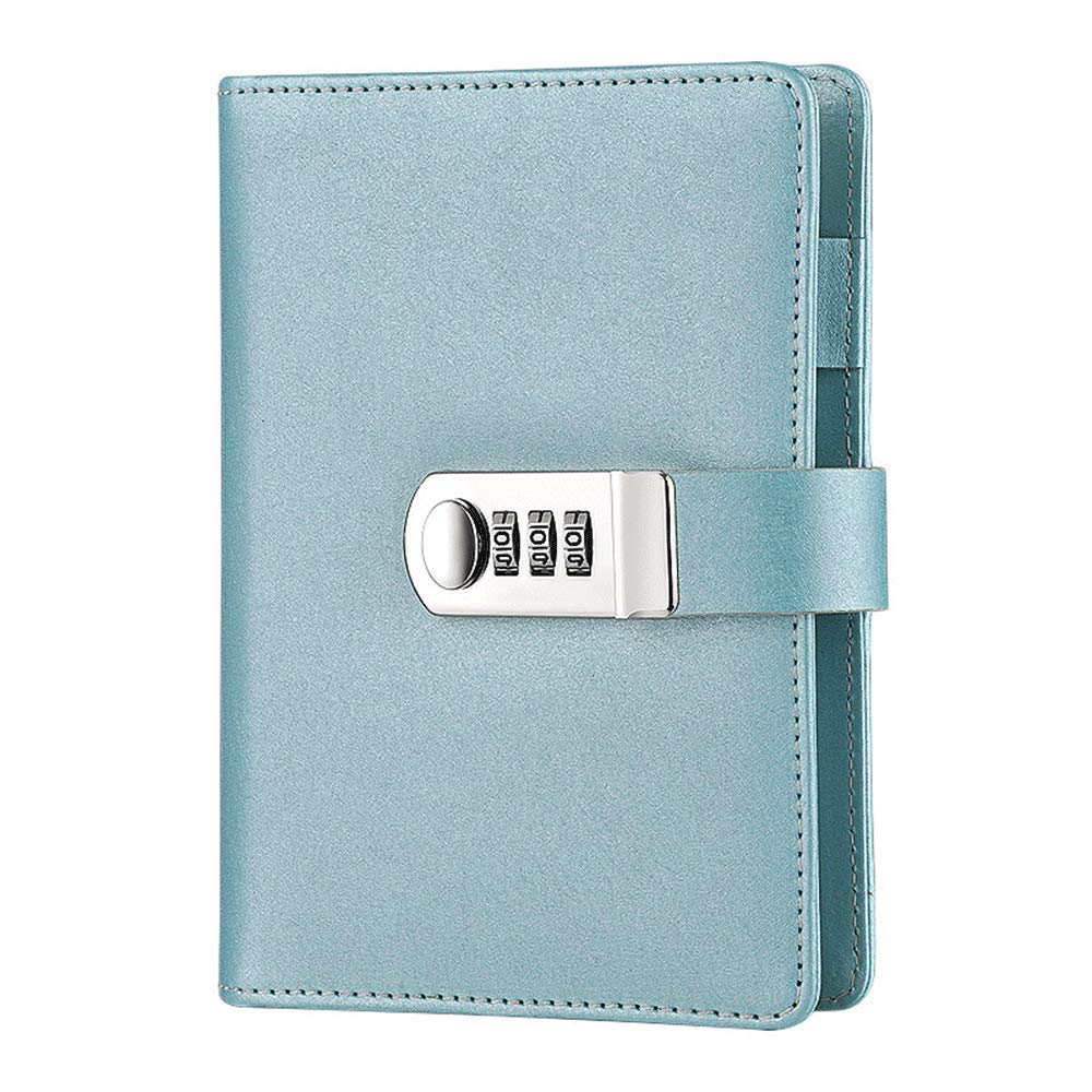 SEIWEI Digital Password Journal A6 Notebooks PU Leather Locking Diary ...