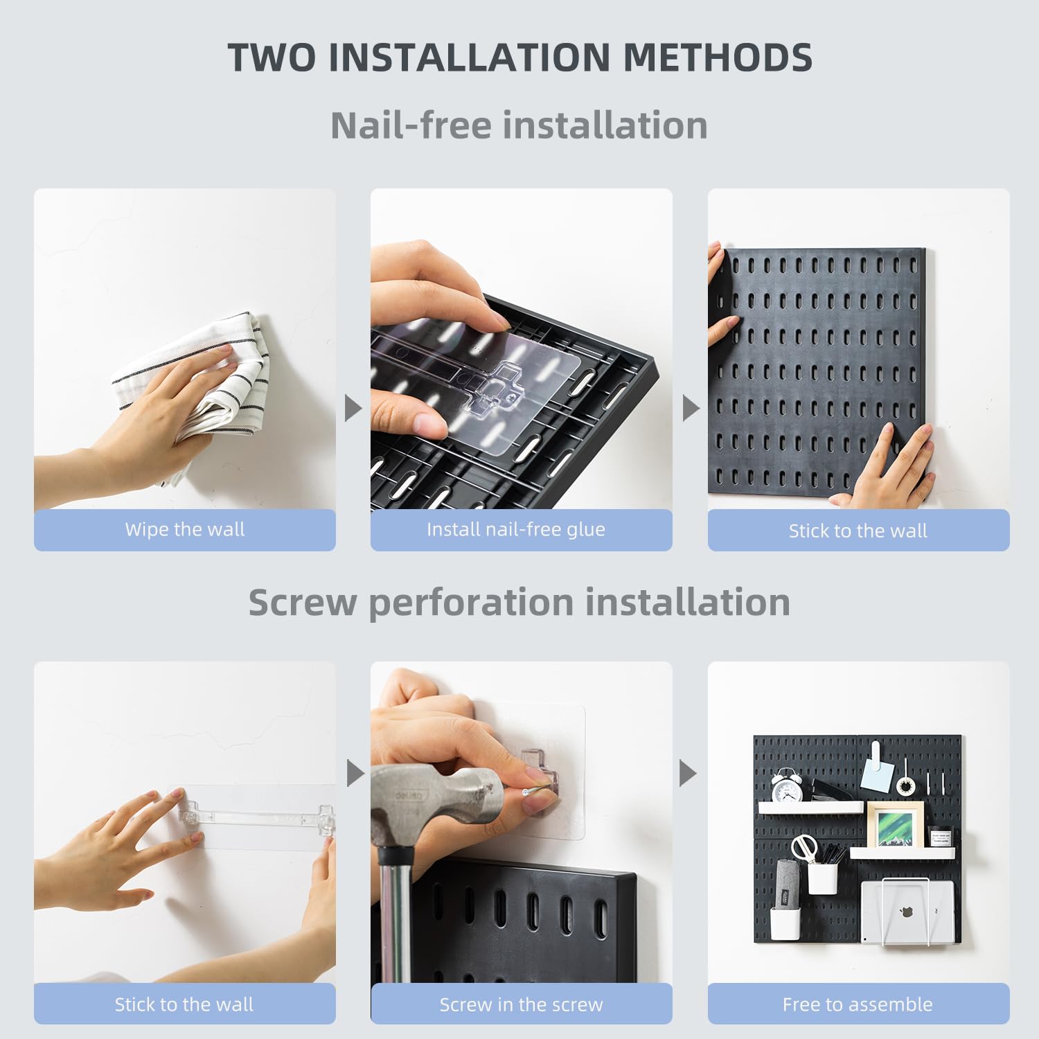 Snapklik.com : Pegboard Combination Wall Organizer Kit, 4 Pieces ...