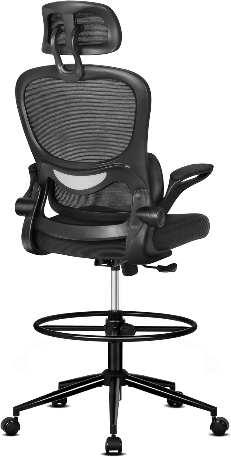 Amazon.com: Misolant Tall Office Chair, Drafting Chair for Standing ...