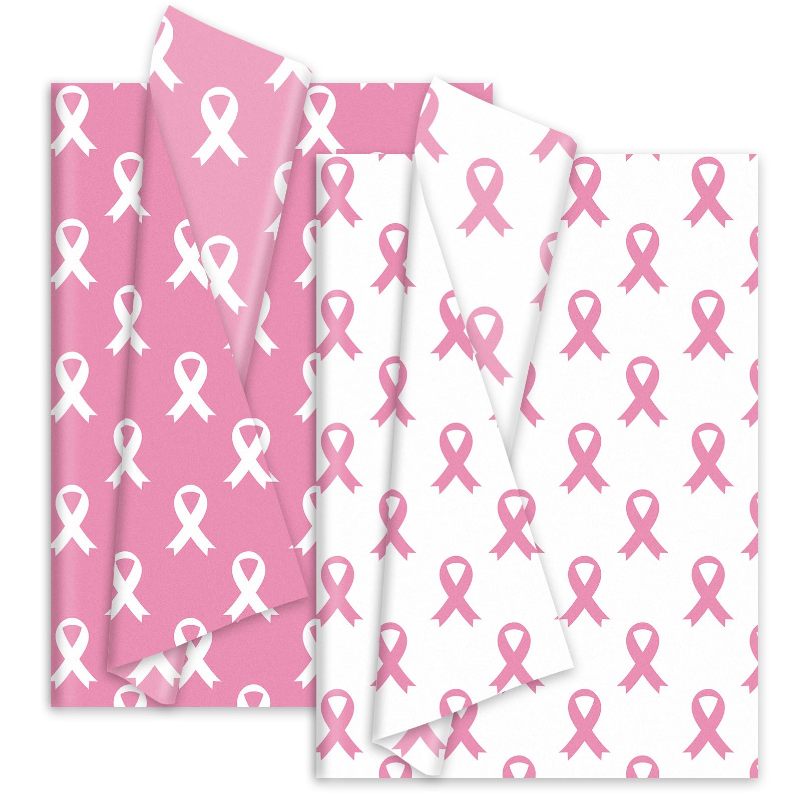 Amazon.com: Whaline 100Pcs Pink Ribbon Tissue Paper Breast Cancer ...