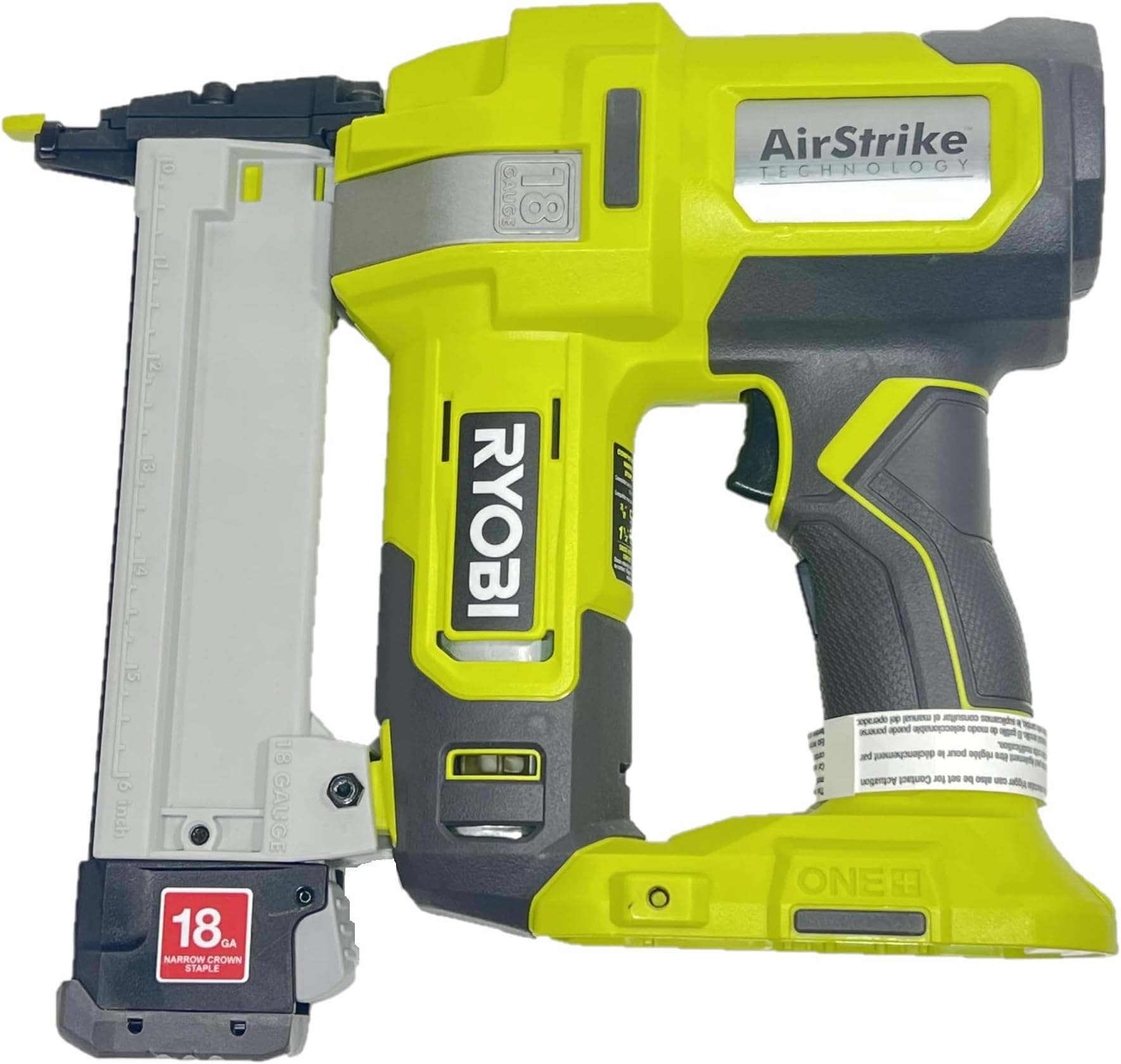 RYOBI ONE+ P361 18V 18-Gauge Cordless AirStrike Narrow Crown Stapler ...