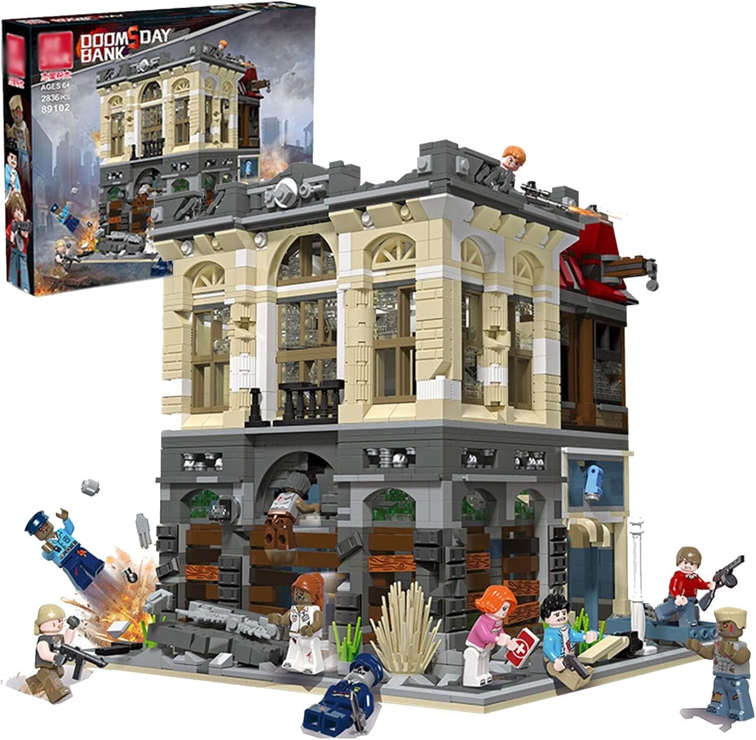 Amazon.co.jp: Modular House Building Blocks Kit, Doomsday Bank Street ...