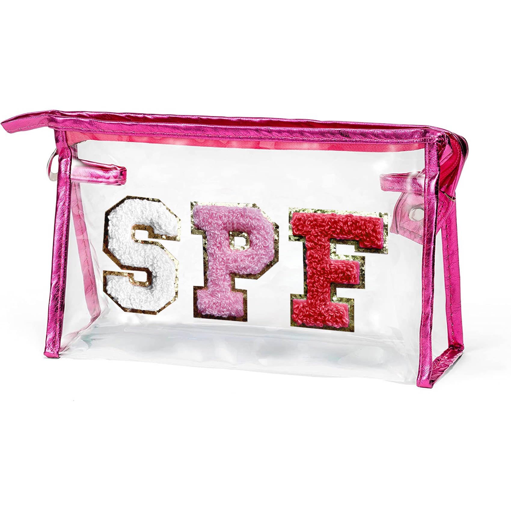 Amazon.com: COSHAYSOO Clear Makeup Bag Preppy Sunscreen Zipper Pouch ...