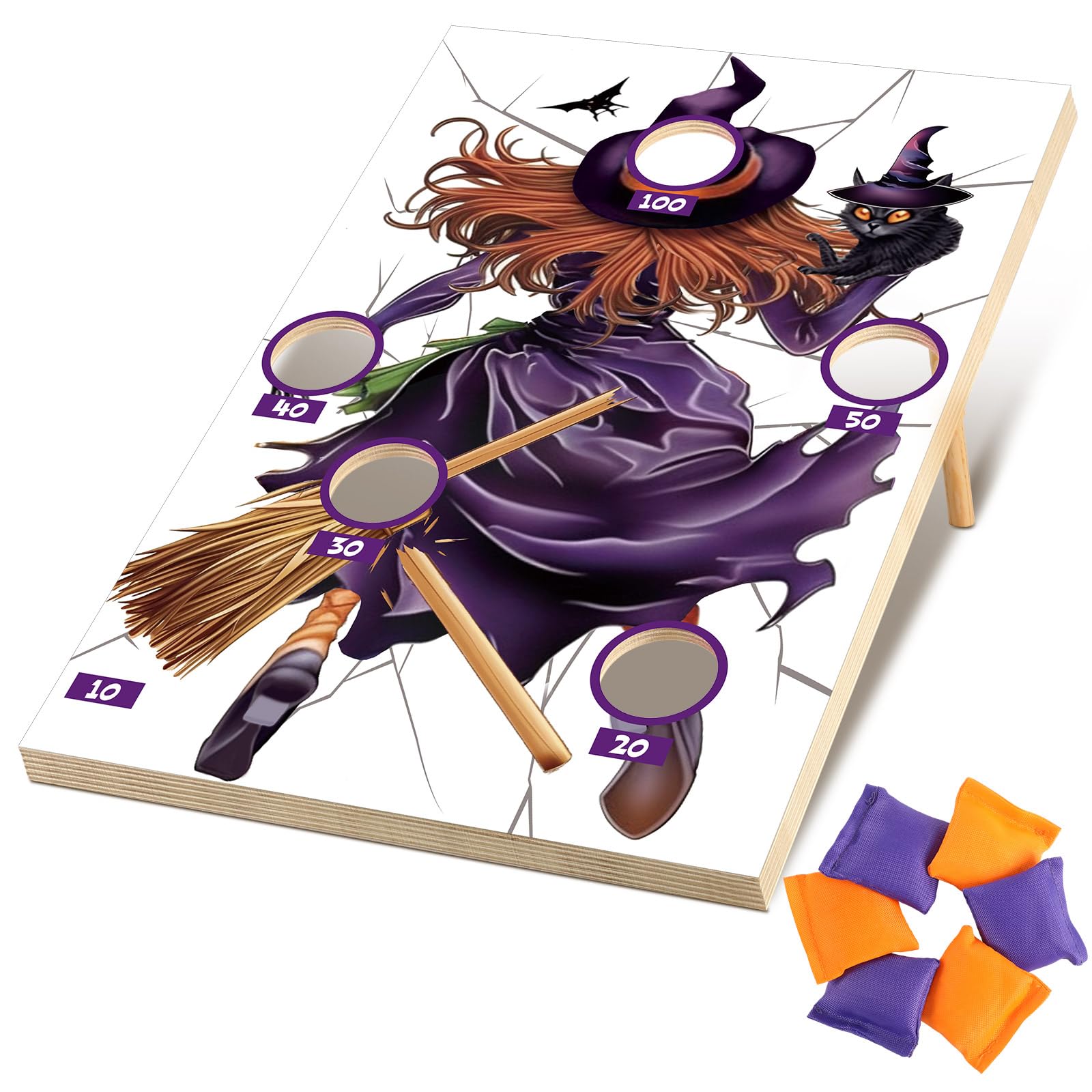 Amazon.com: Hiboom Large Halloween Bean Bag Toss Game (Includes 6 Bags ...