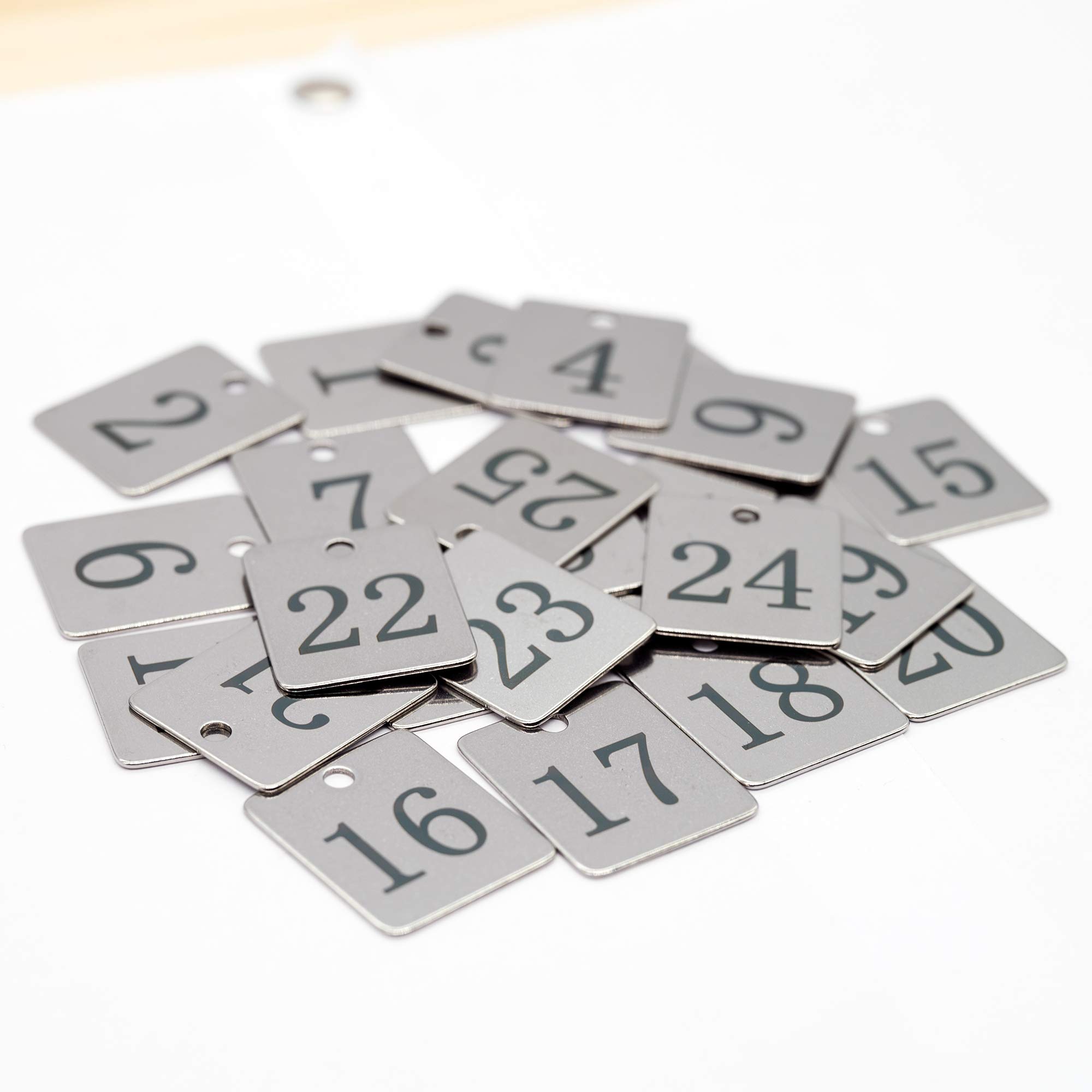 Snapklik.com : StayMax Rectangle Stainless Steel Number Tags Key Tags ...