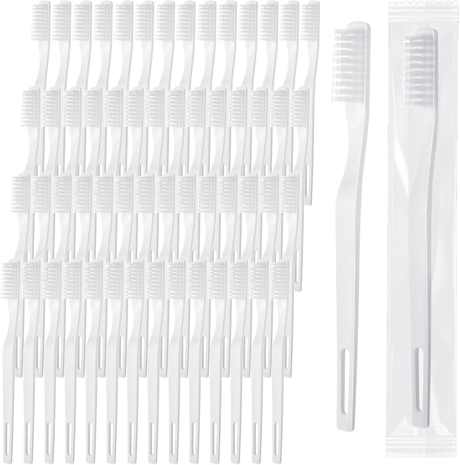 Amazon.com : Prasacco 400 Pcs Disposable Toothbrush, Individually ...