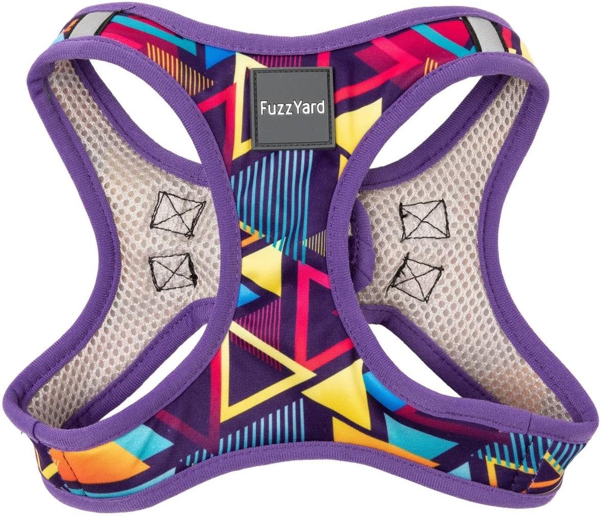 Amazon.com : FuzzYard Prism Retro Designed Step in Harness for Dogs ...