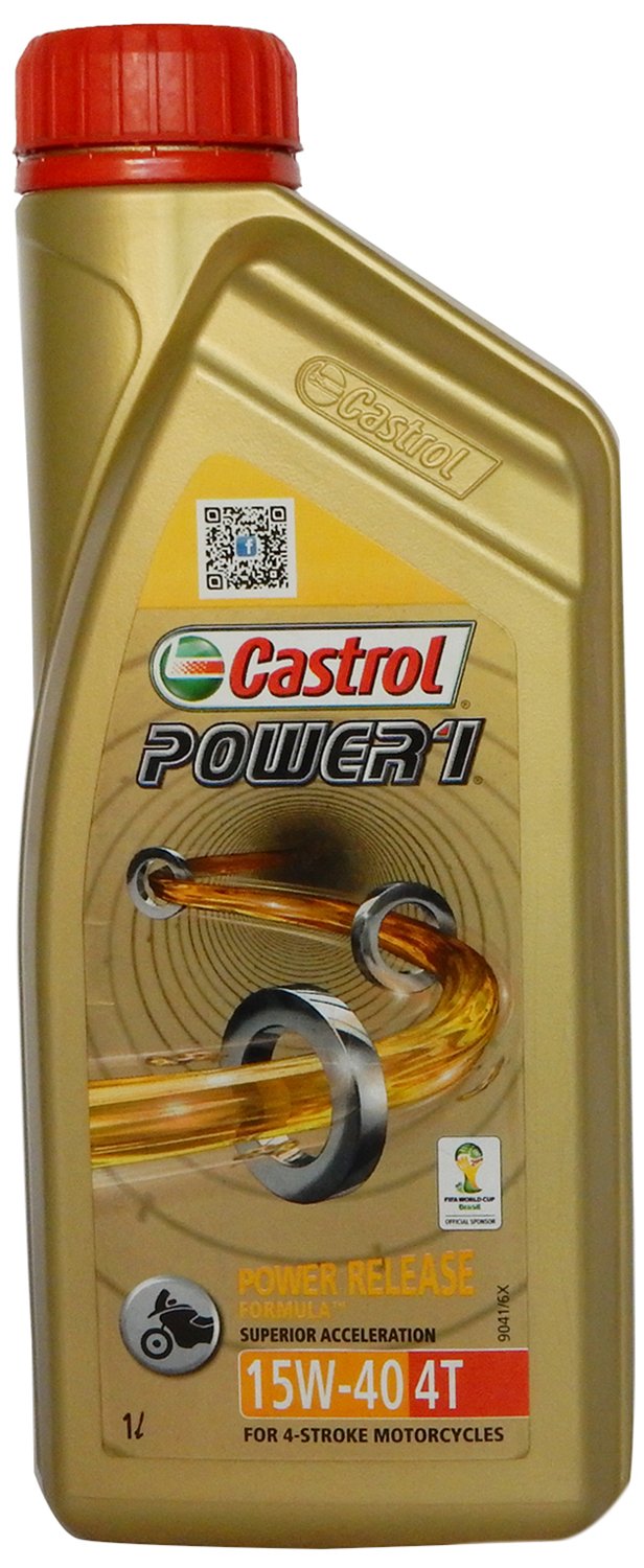 Buy Castrol Power 1 15W-40 Petrol Engine Oil for Two Wheelers (1 L ...