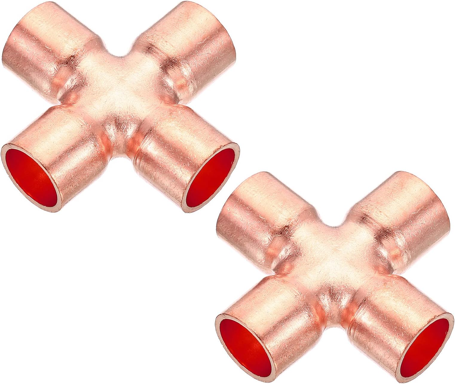 Amazon.com: PATIKIL 1/2 Inch ID 15mm OD Copper Union Cross Pipe Fitting ...