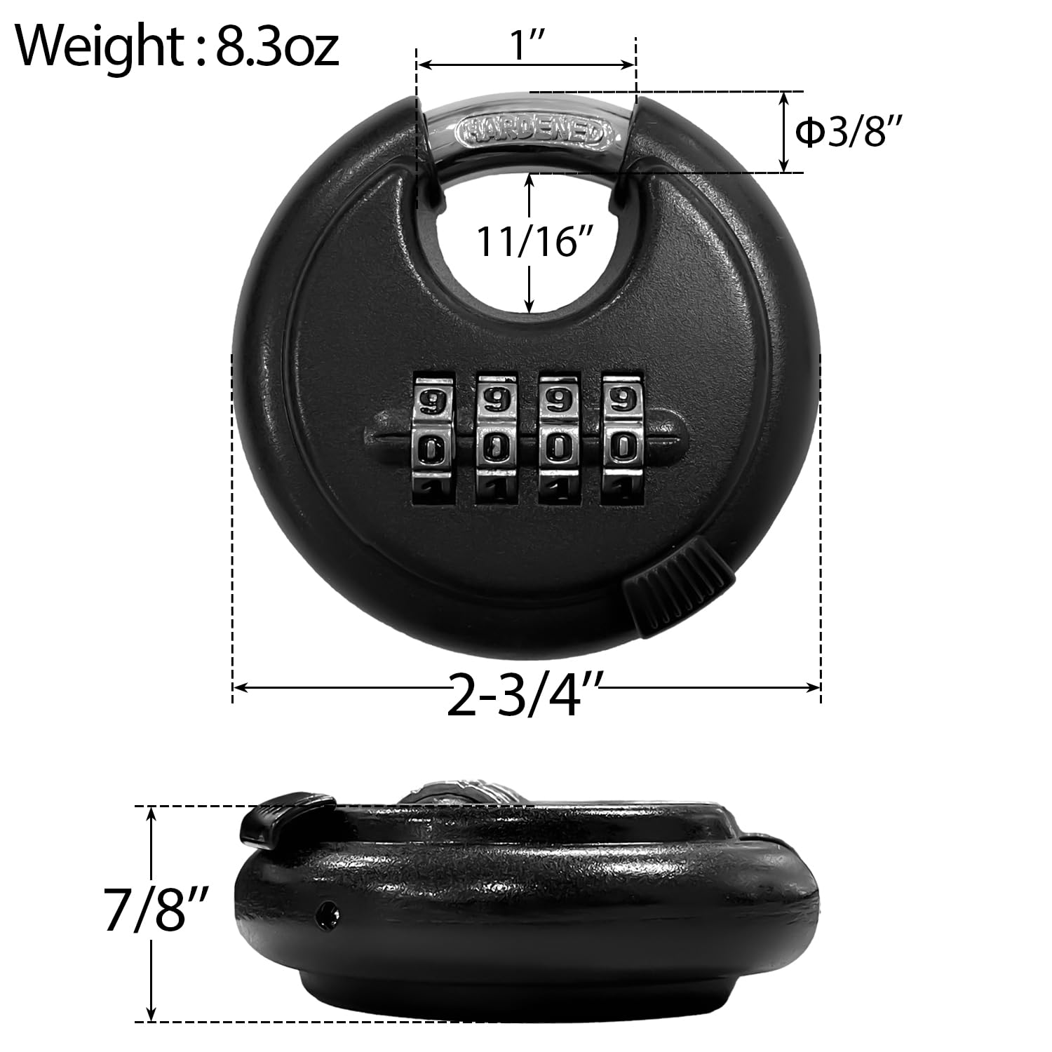 Snapklik.com : Socpuro 2Pack Combination Lock, 4 Digit Disc Padlock