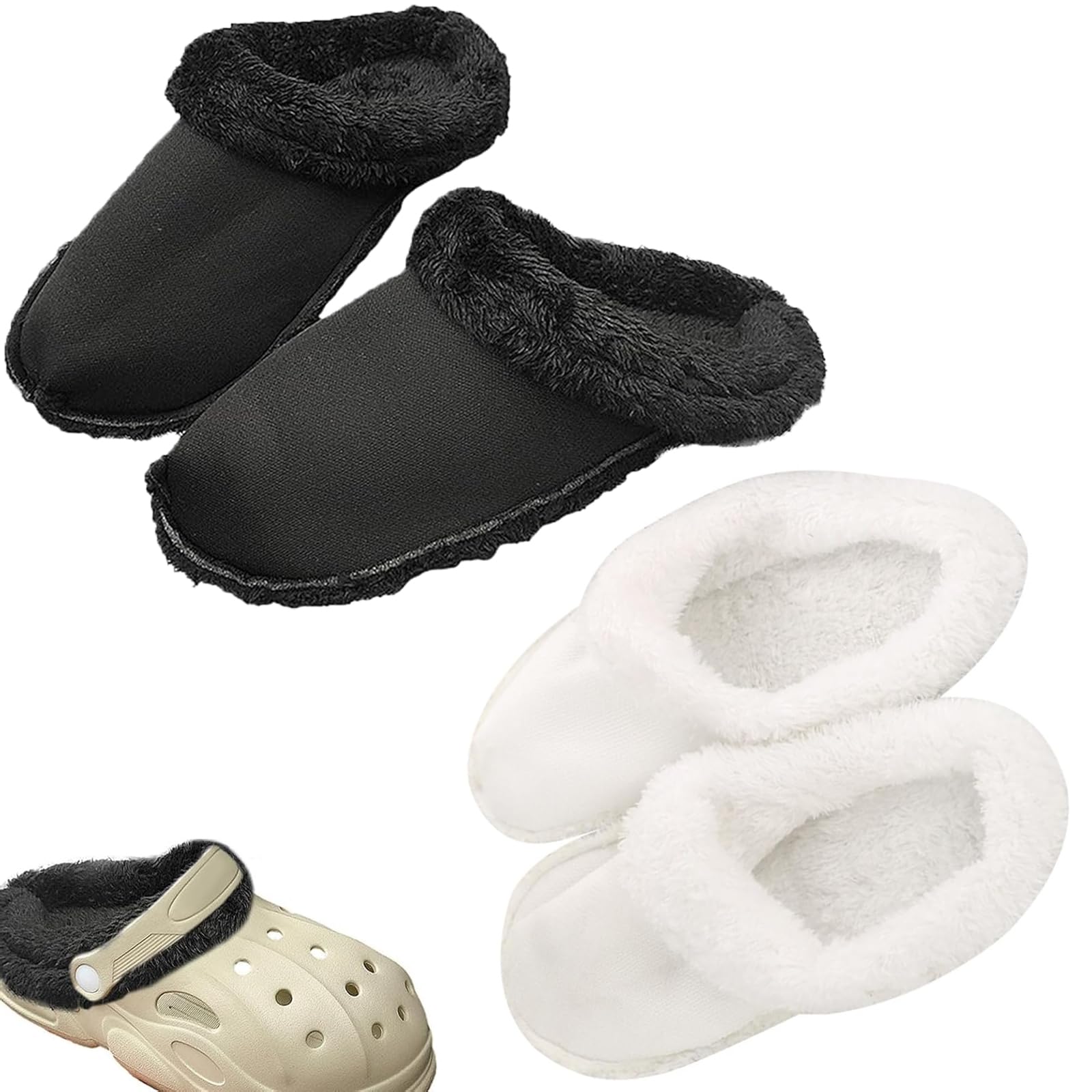 2 Pair Croc Liners, Croc Socks, Fluffy Croc Inserts, Croc Inserts ...