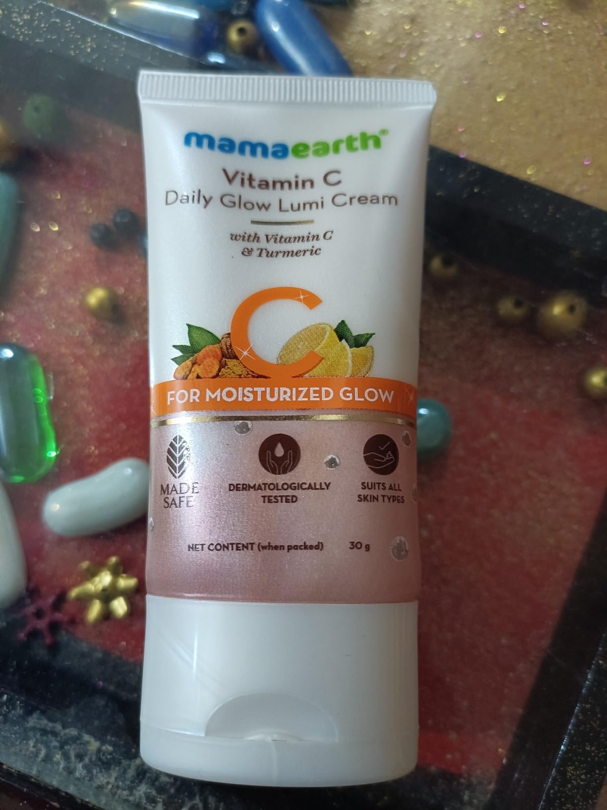 Mamaearth Vitamin C Daily Glow Lumi Cream with Vitamin C & Turmeric for ...