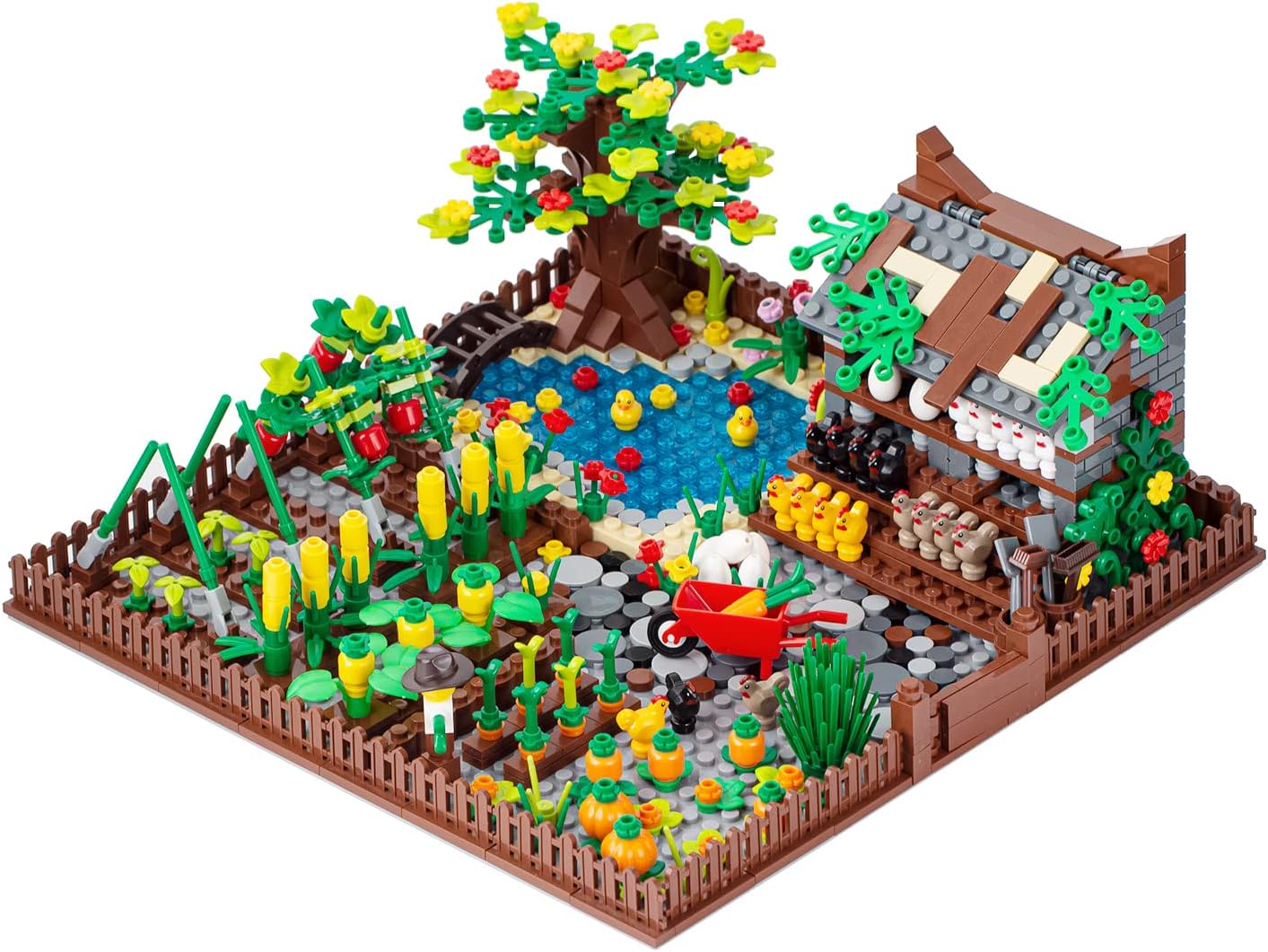 Amazon.com: MOOXI-MOC Farm Animal Building Block Toy Set,Chicken Coop ...