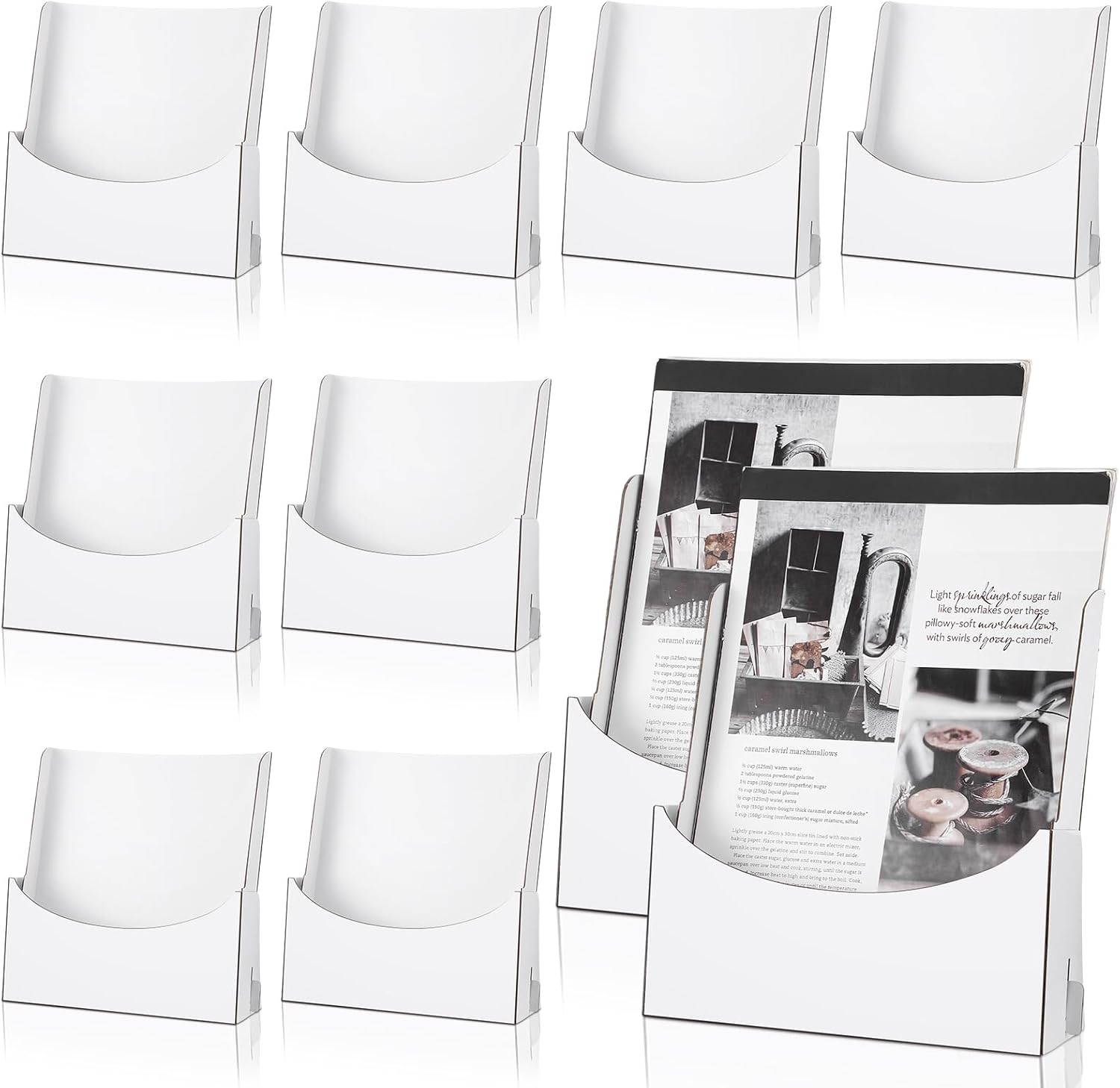 Amazon.com : Dianelhall 10 Pcs Corrugated Trifold Brochure Holder 8.5 x ...