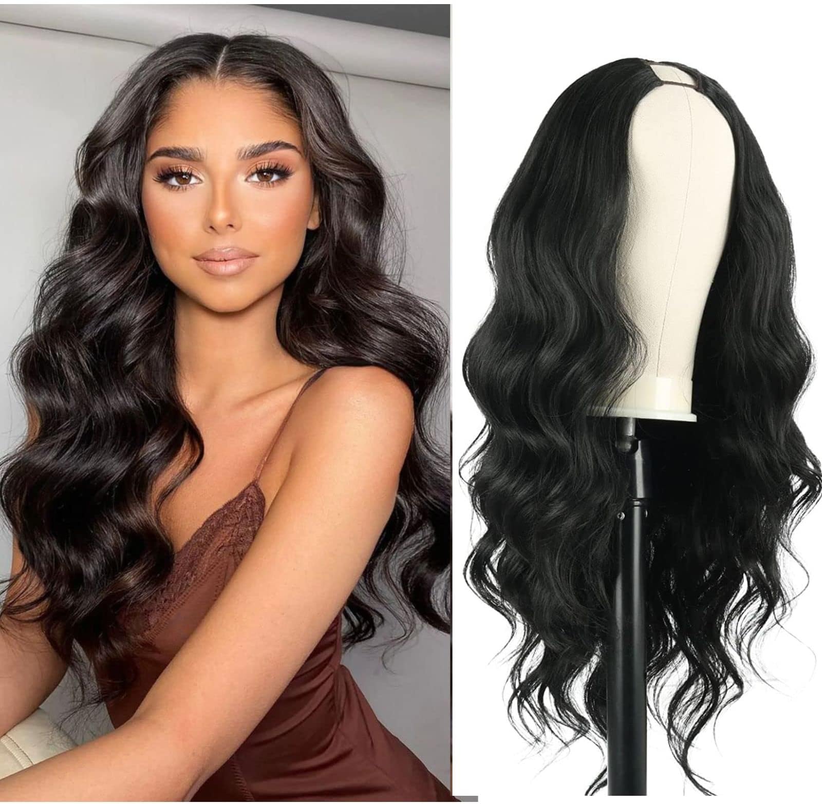 Amazon.com : Aisaide Body Wave Wig V Part Wigs for Black Women Upgrade ...