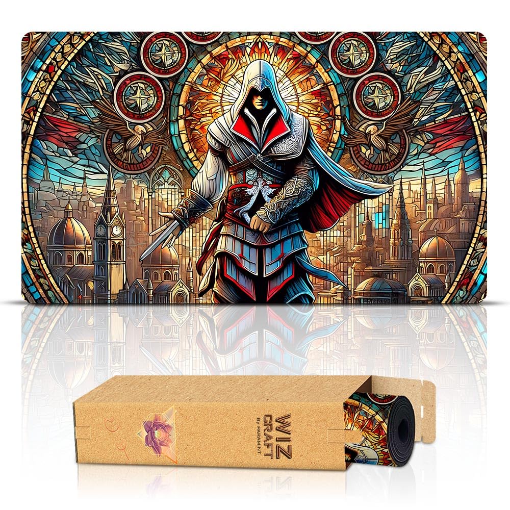 Amazon.com: Wizcraft Stained Glass Assassin (Stitched) - MTG Playmat ...