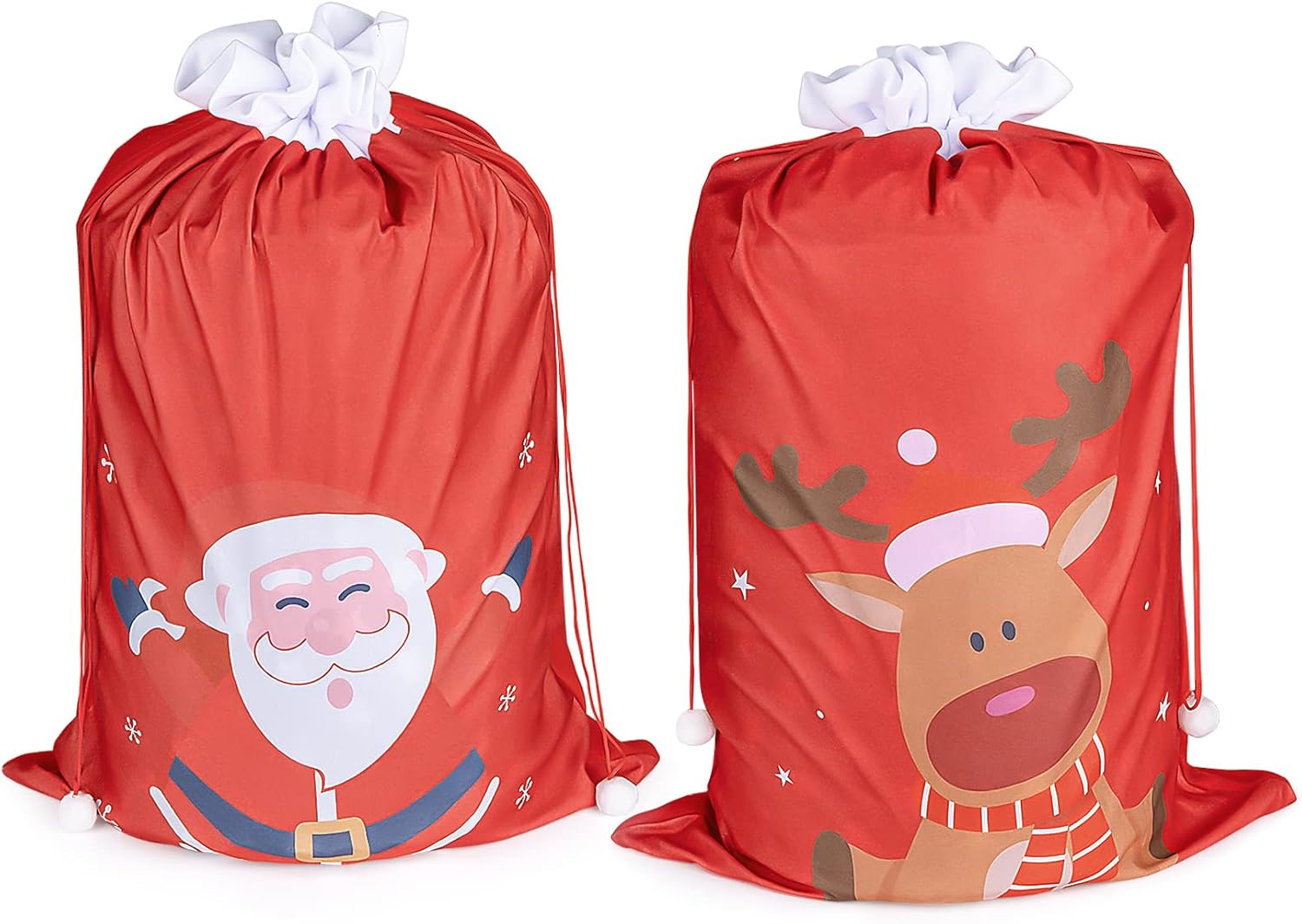 Amazon.com: Lemonfilter 2 pcs Christmas Santa Sack Gift Bags, 24.4 * 35 ...