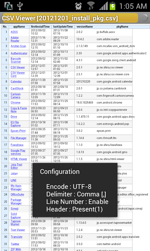 CSV Viewer - App on the Amazon Appstore