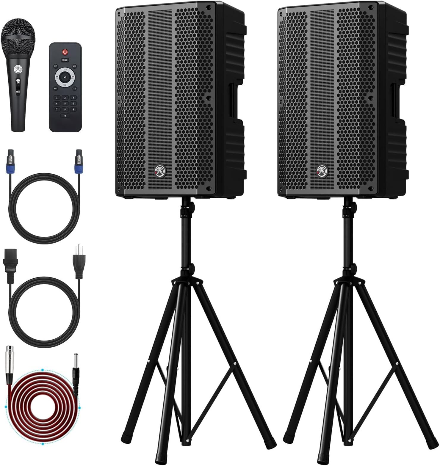 Amazon.com: EXOTON S-1502 15inch 2000W Bluetooth PA System with Powered ...