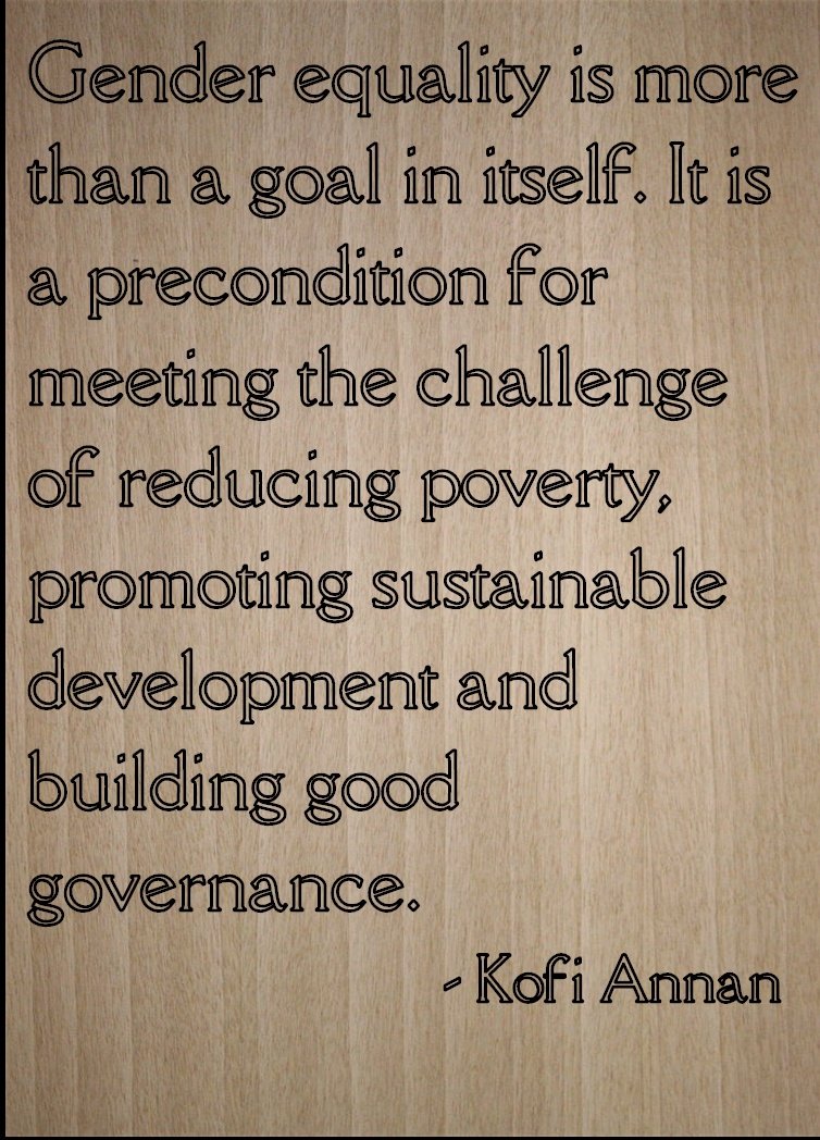 Gender Equality Quotes Cost Of Living: Fight Against Poverty Is A