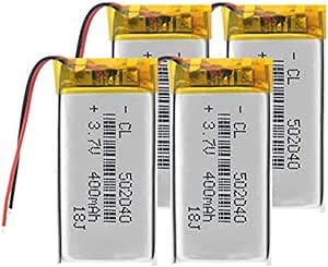 Amazon.com: liushunkai Rechargeable Li-ion Batteries 3.7v 400mah 502040 ...