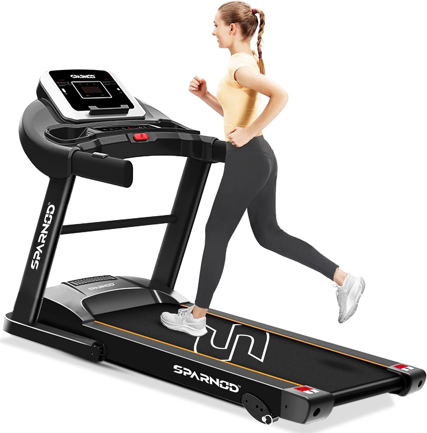 Sparnod Fitness STH-1250 (3 Hp Peak) Automatic Motorised Treadmill for ...
