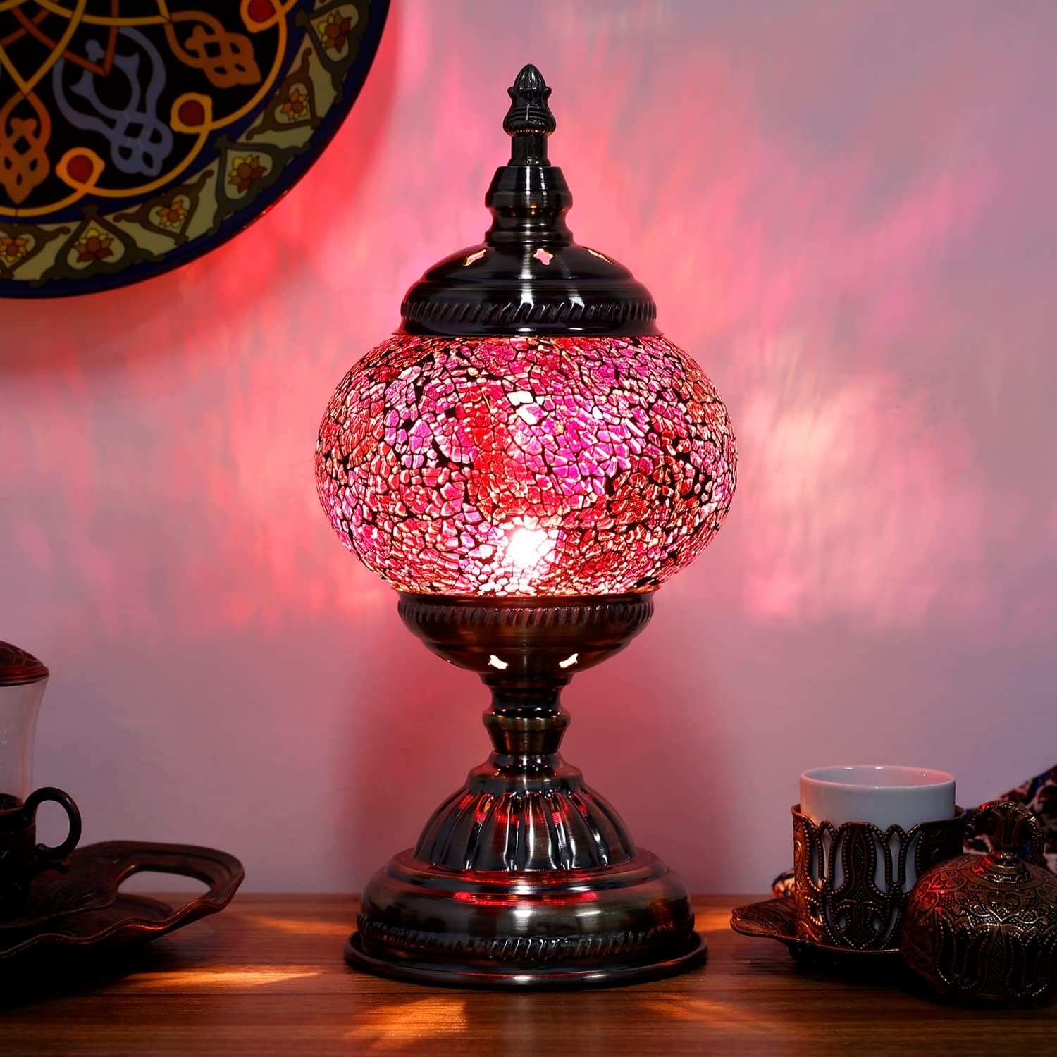 Marrakech Christmas Decorations Gift Turkish Mosaic Glass Desk Lamp ...
