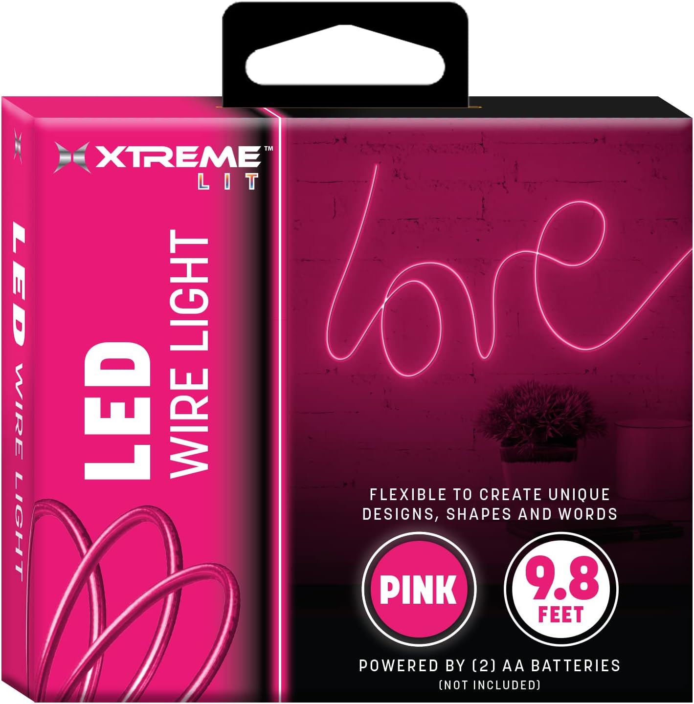 Amazon.com: Xtreme Pink 9.8ft LED Wire Light, Bendable Shape, 3 ...