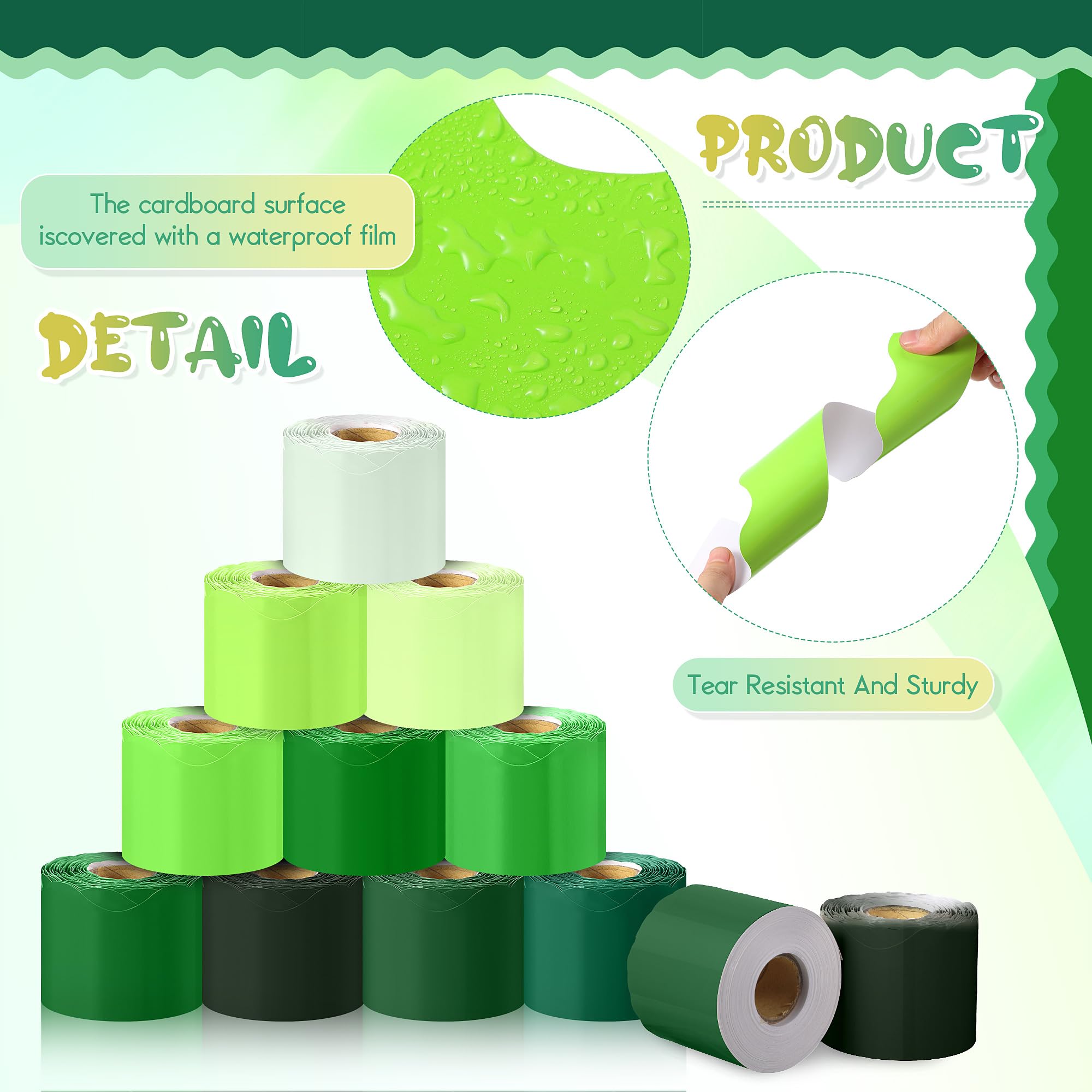 Snapklik.com : Ctosree 12 Roll 630 Ft Colorful Bulletin Board Borders ...