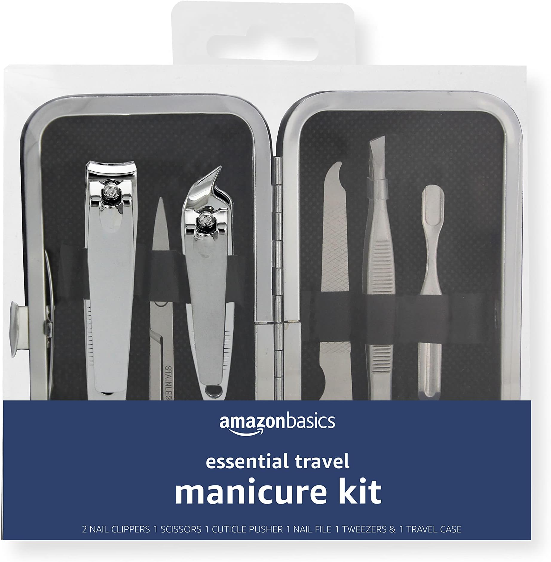 Amazon.com : Amazon Basics 6-Piece Essential Travel Manicure Kit ...
