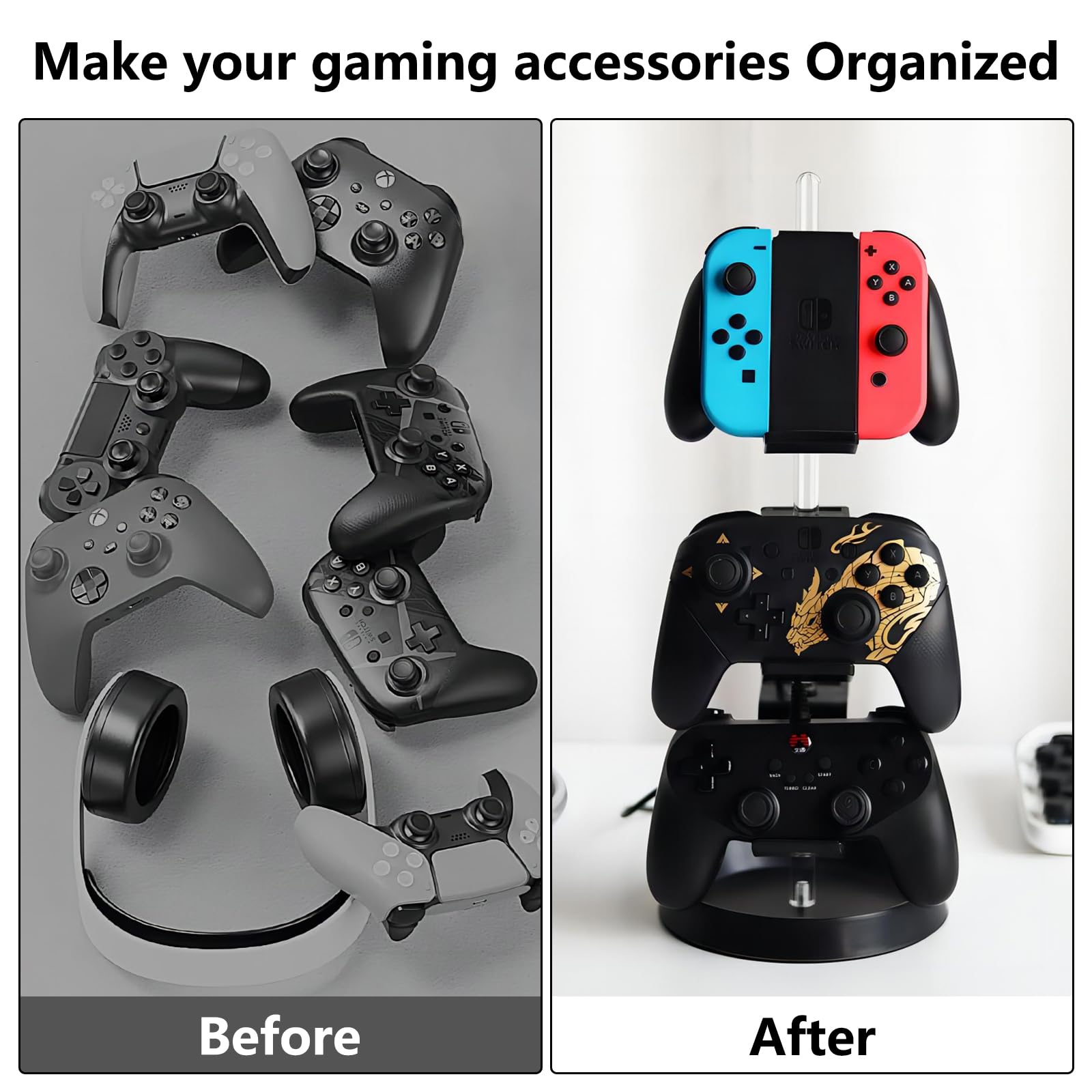 Snapklik.com : Fourmor Transparent Tube Controller Stand 3 Tier - Multi ...