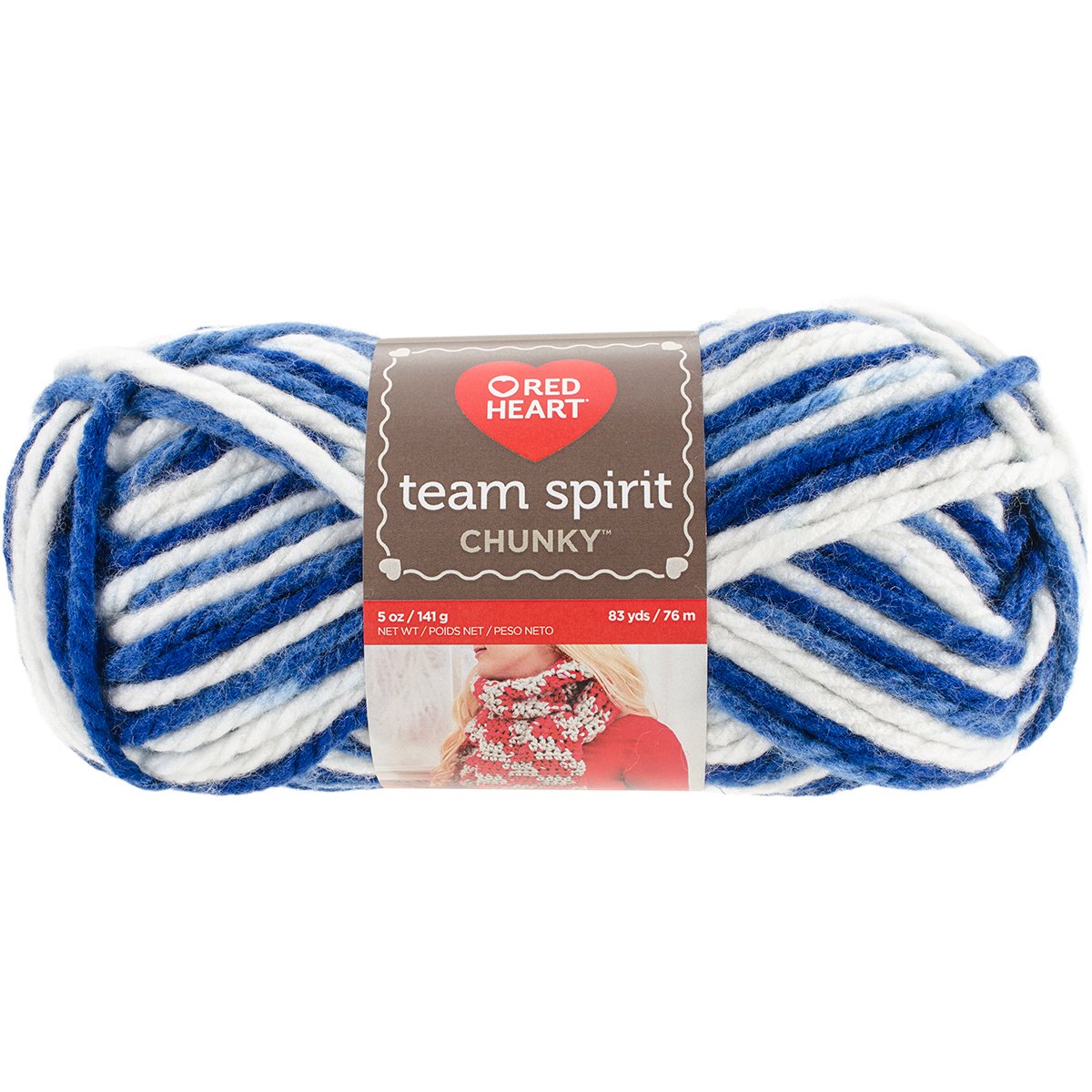 Red Heart Team Spirit Chunky Yarn, Royal/White : Amazon.in: Home & Kitchen