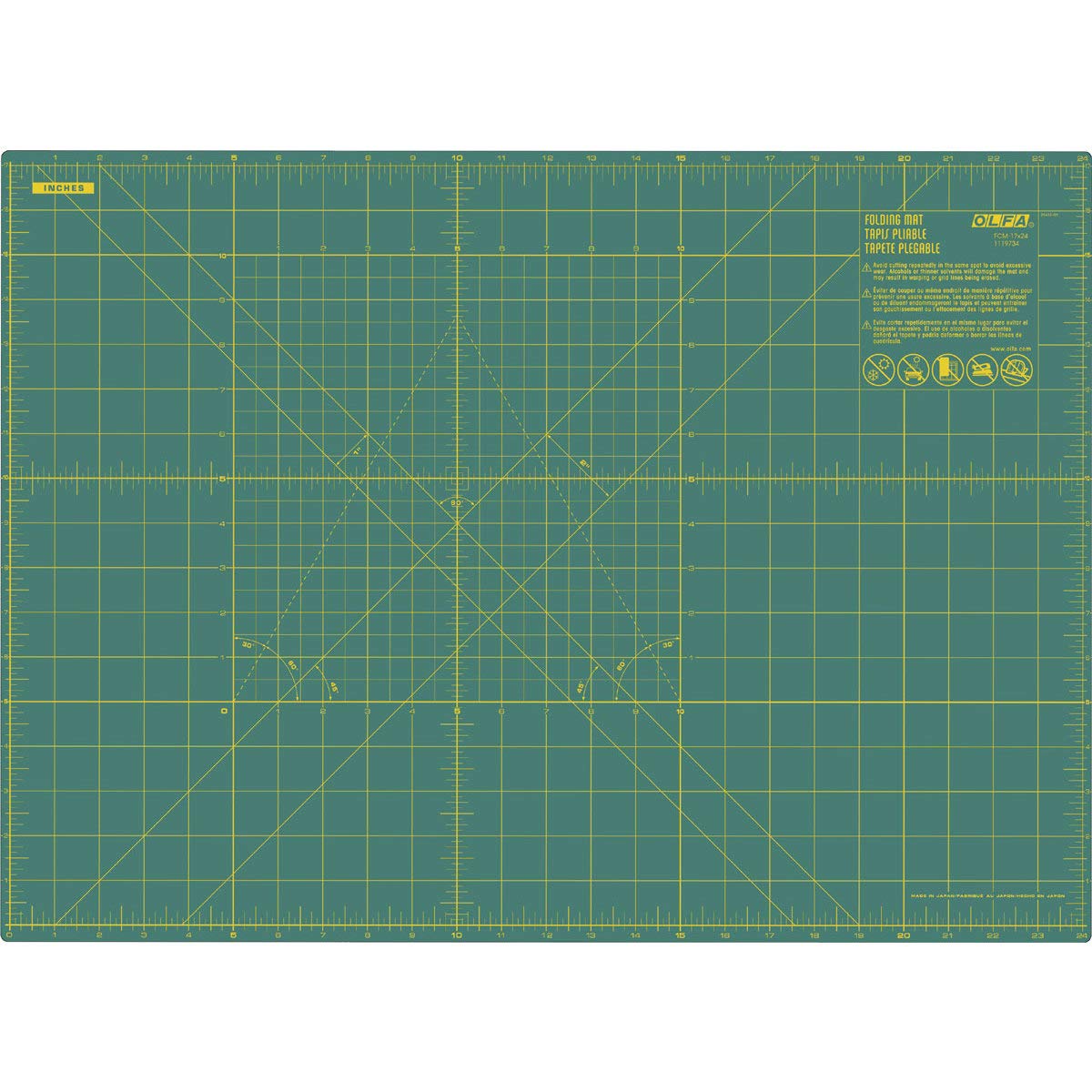 Snapklik.com : OLFA 17" X 24" Folding Cutting Mat (FCM-17x24) - Self ...